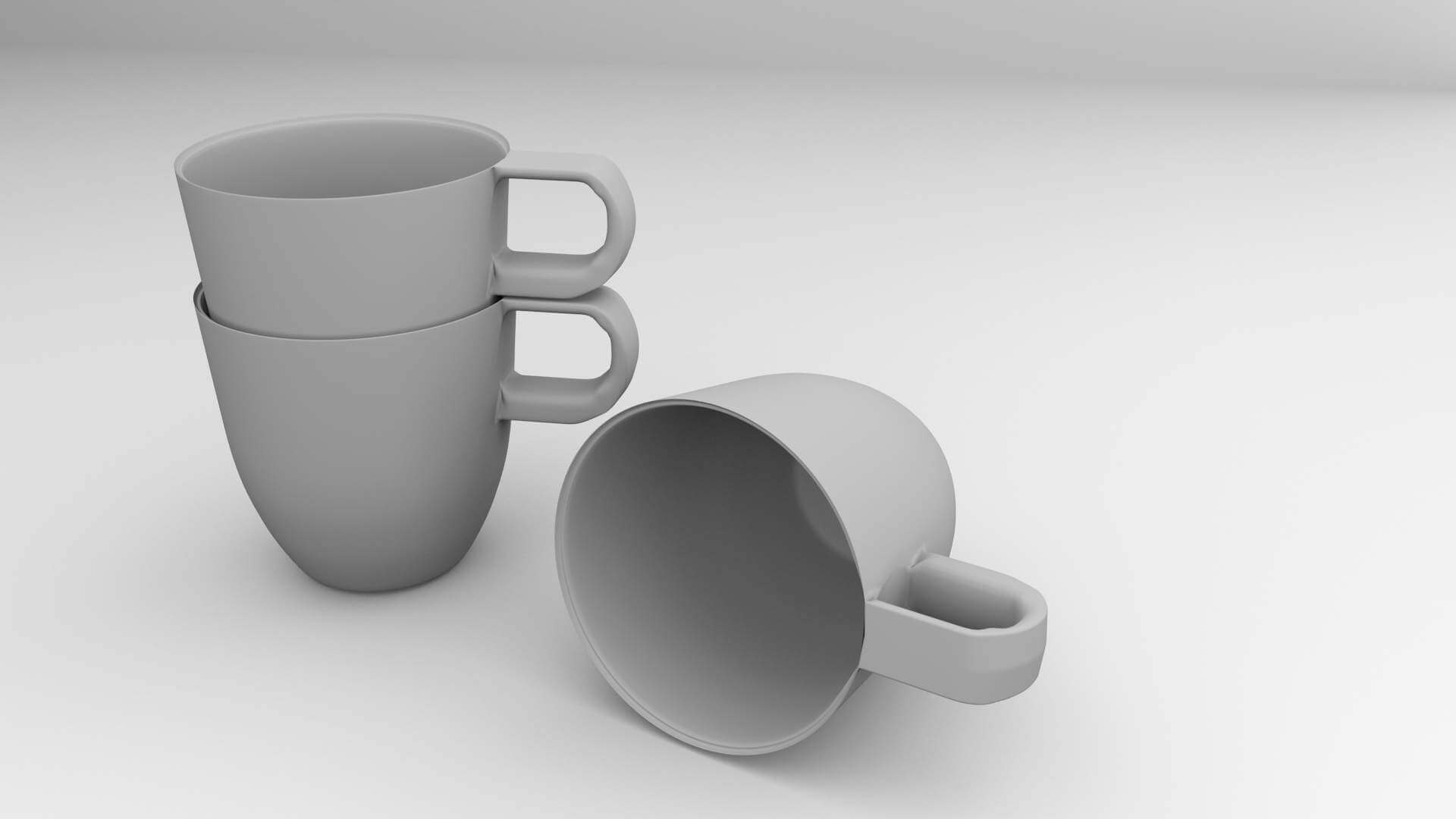 Stackable Ceramic Cup 12 - 3D Model by unos