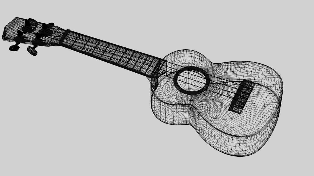 Ukulele - 3D Model by unos