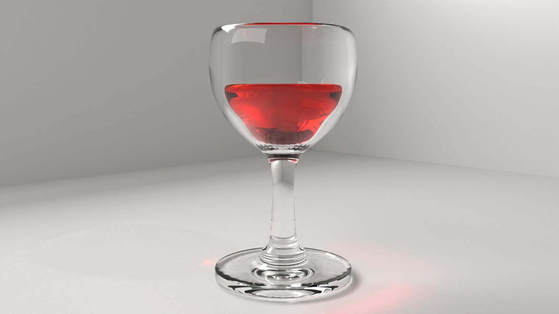 Wine Glass with Liquid - 3D Model by unos