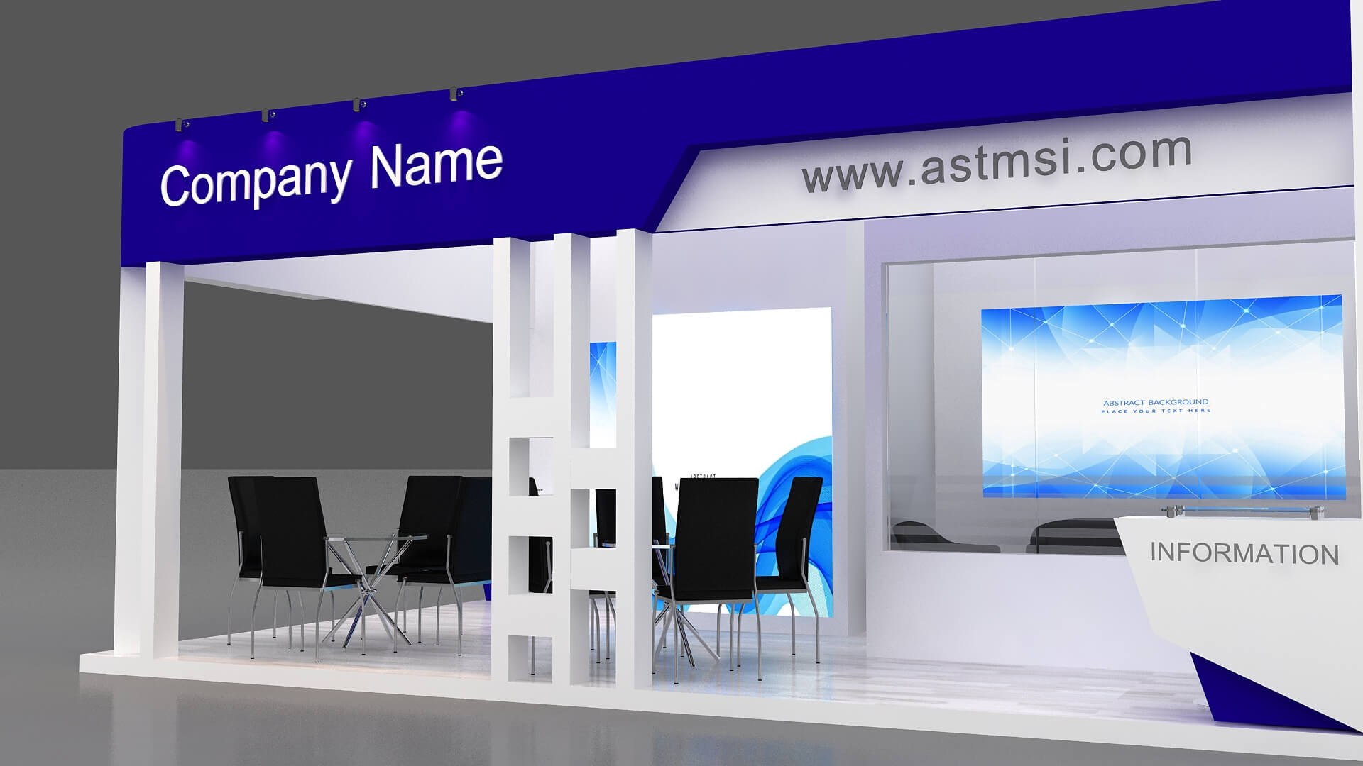 3D Exhibition Booth Model by unrealdeveloper