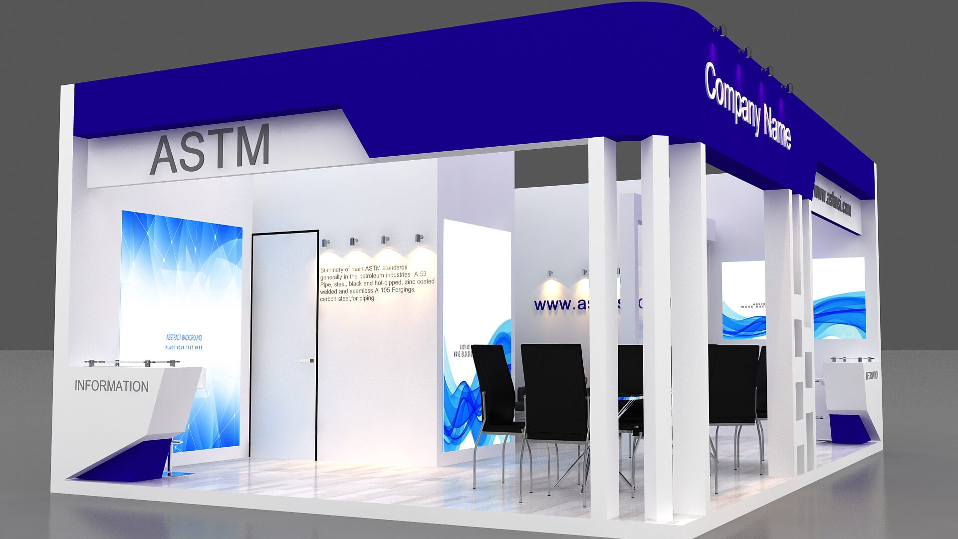 3D Exhibition Booth Model by unrealdeveloper