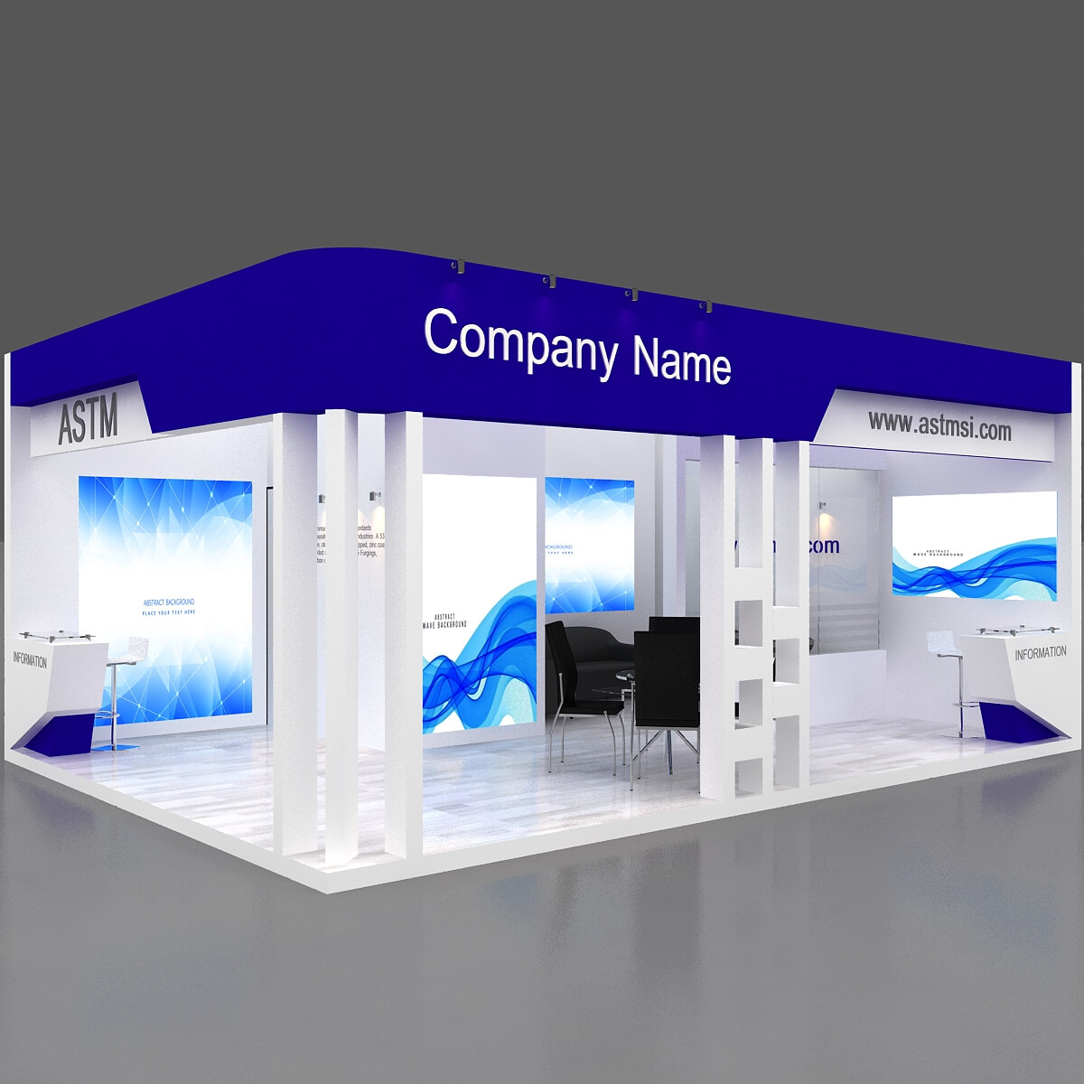3D Exhibition Booth Model by unrealdeveloper