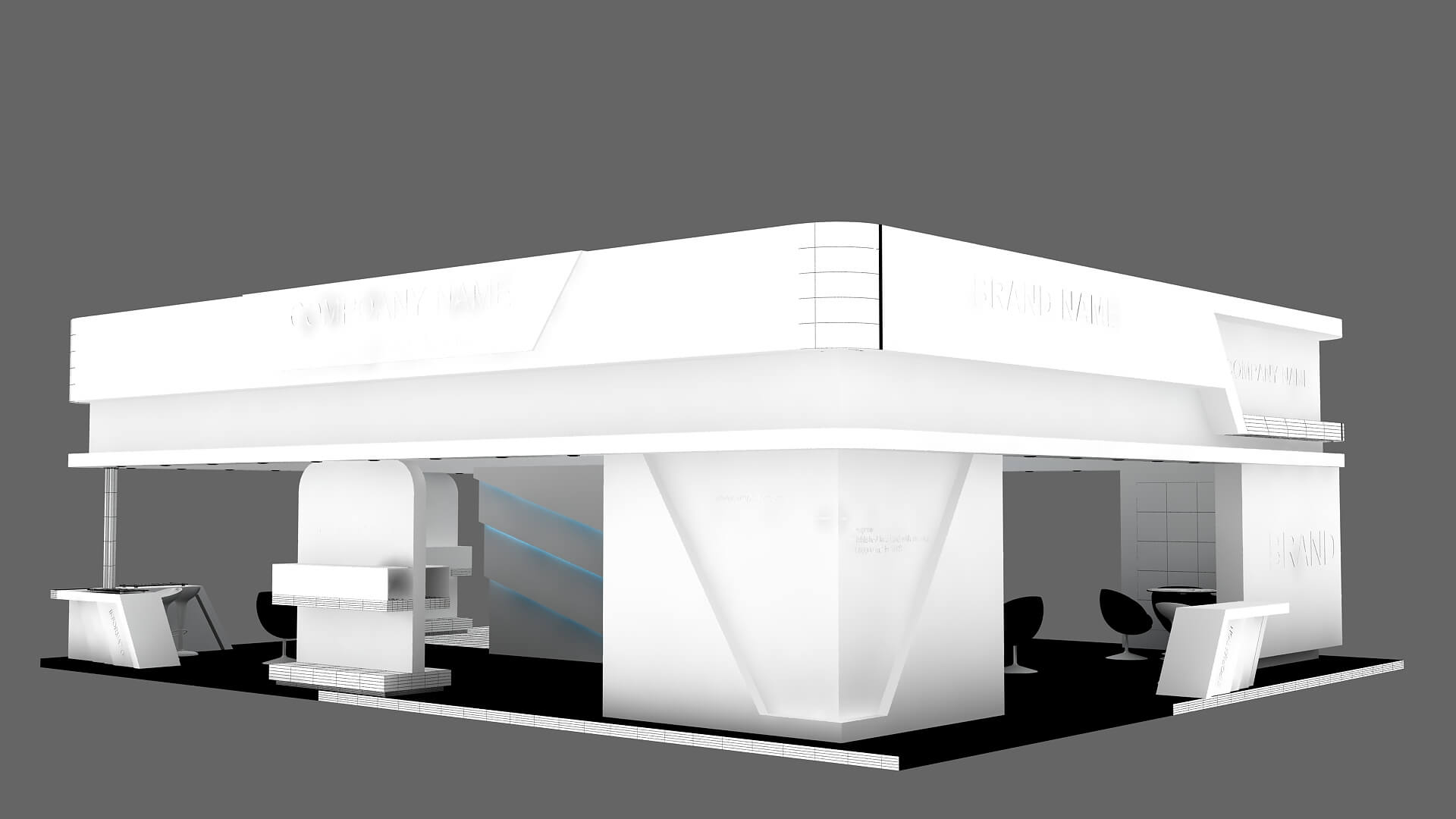 3D Exhibition Booth Model by unrealdeveloper