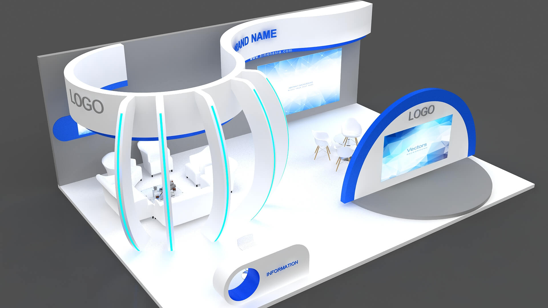 3D Exhibition Booth Model by unrealdeveloper