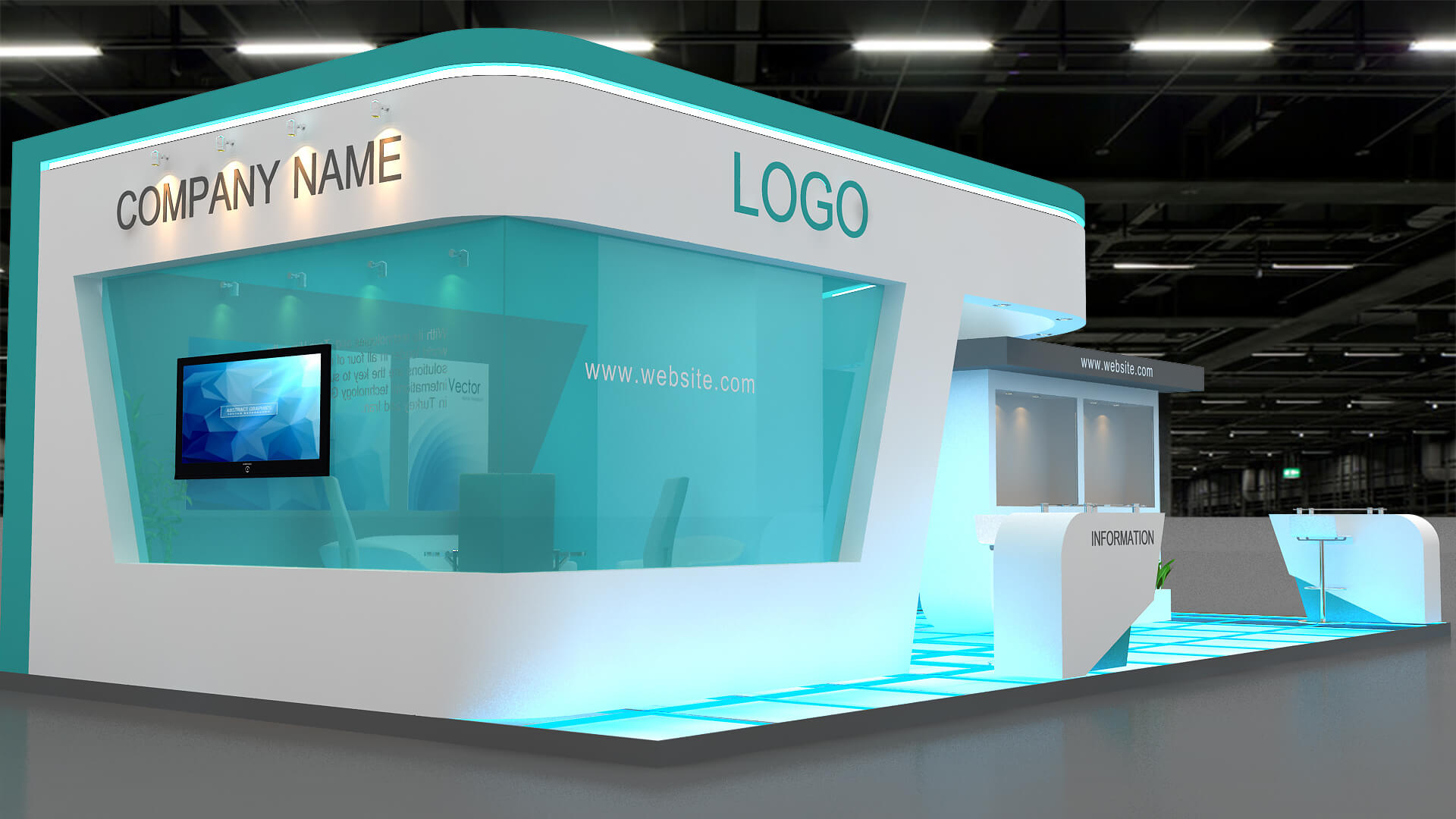 3D Exhibition Booth Model by unrealdeveloper