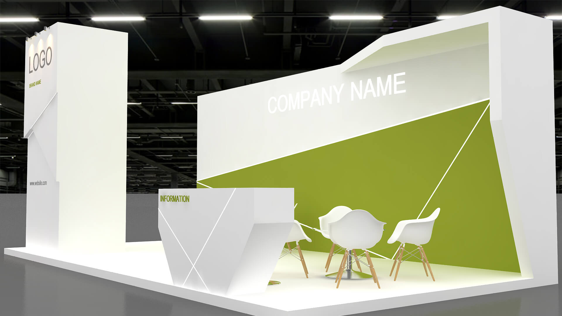 3D Exhibition Booth Model by unrealdeveloper