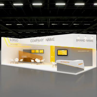 3D Exhibition Booth Model by unrealdeveloper