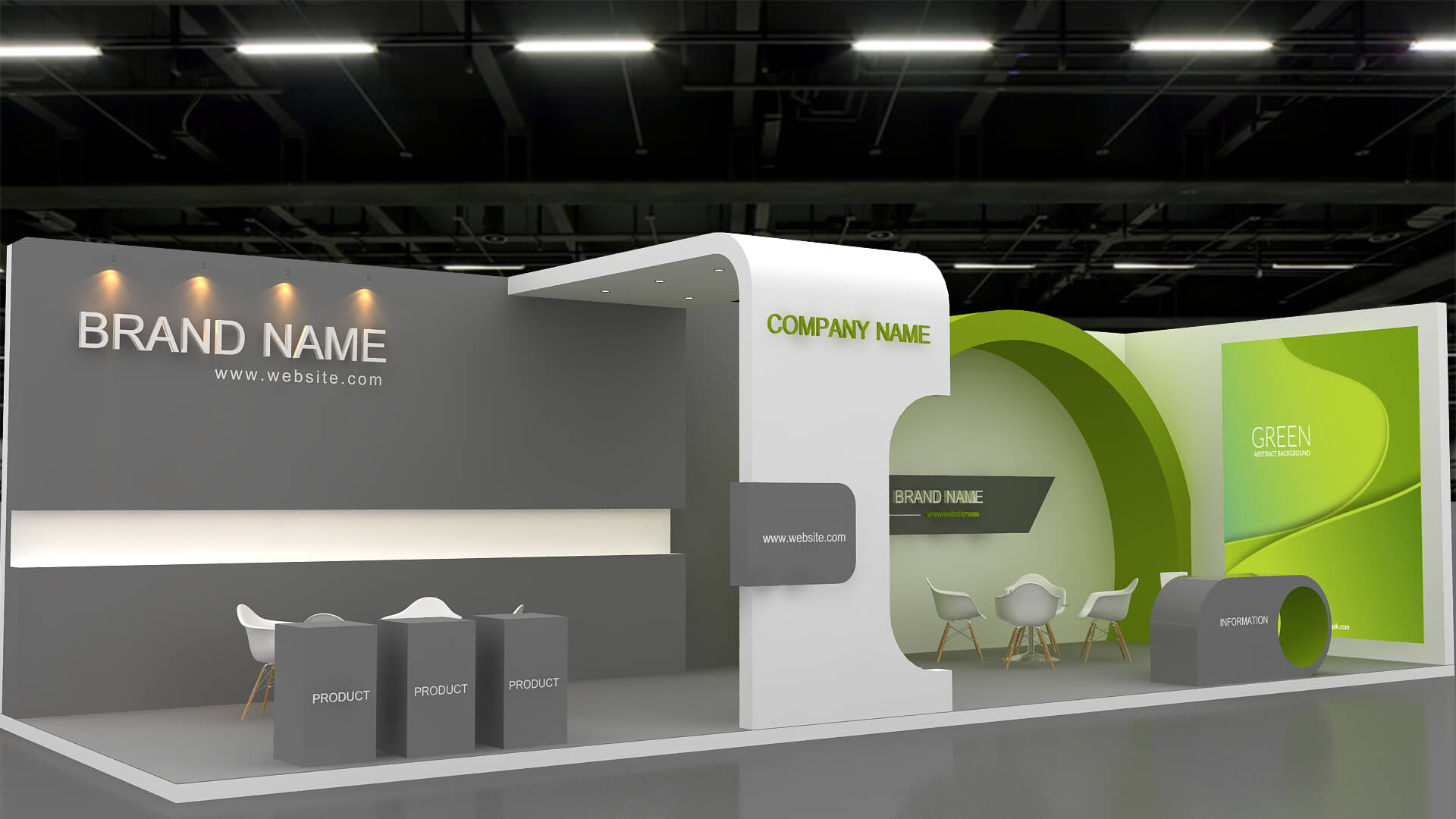 3D Exhibition Booth Model by unrealdeveloper
