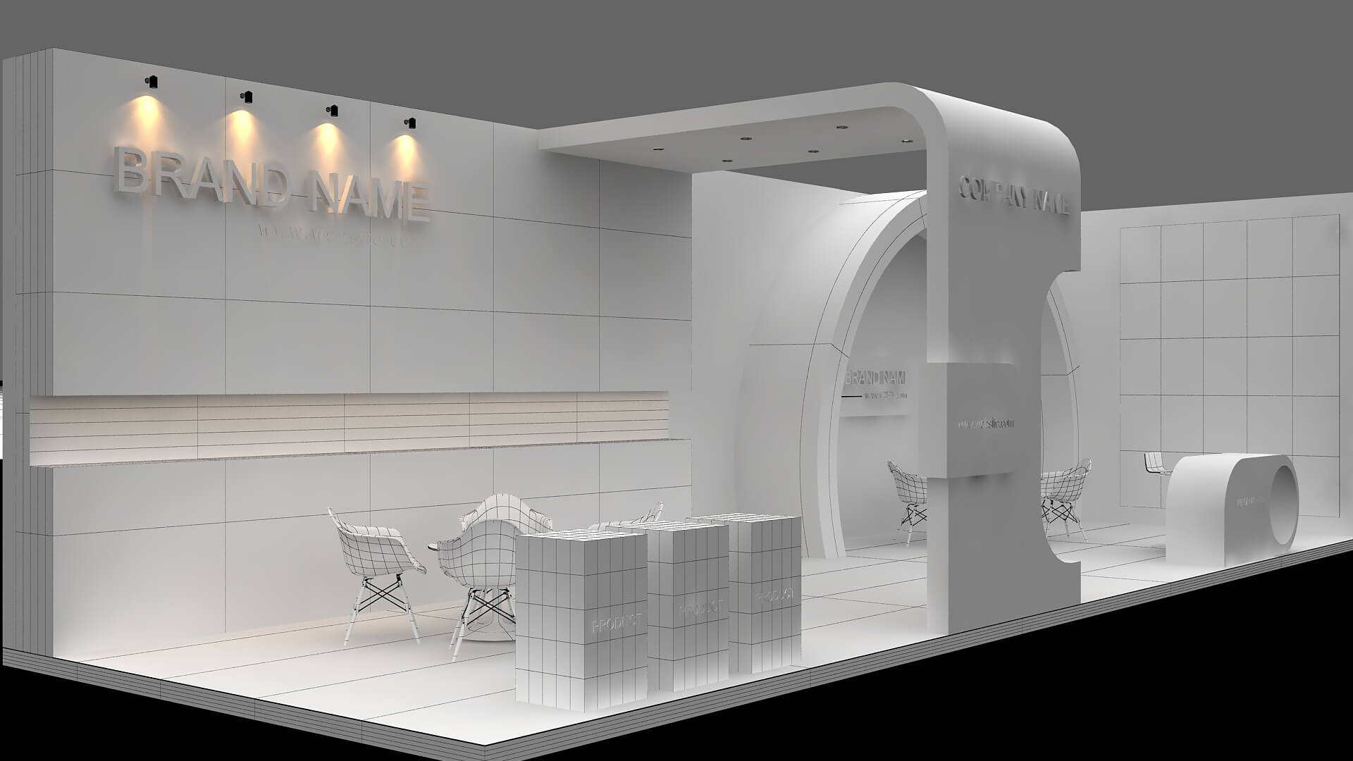 3D Exhibition Booth Model by unrealdeveloper
