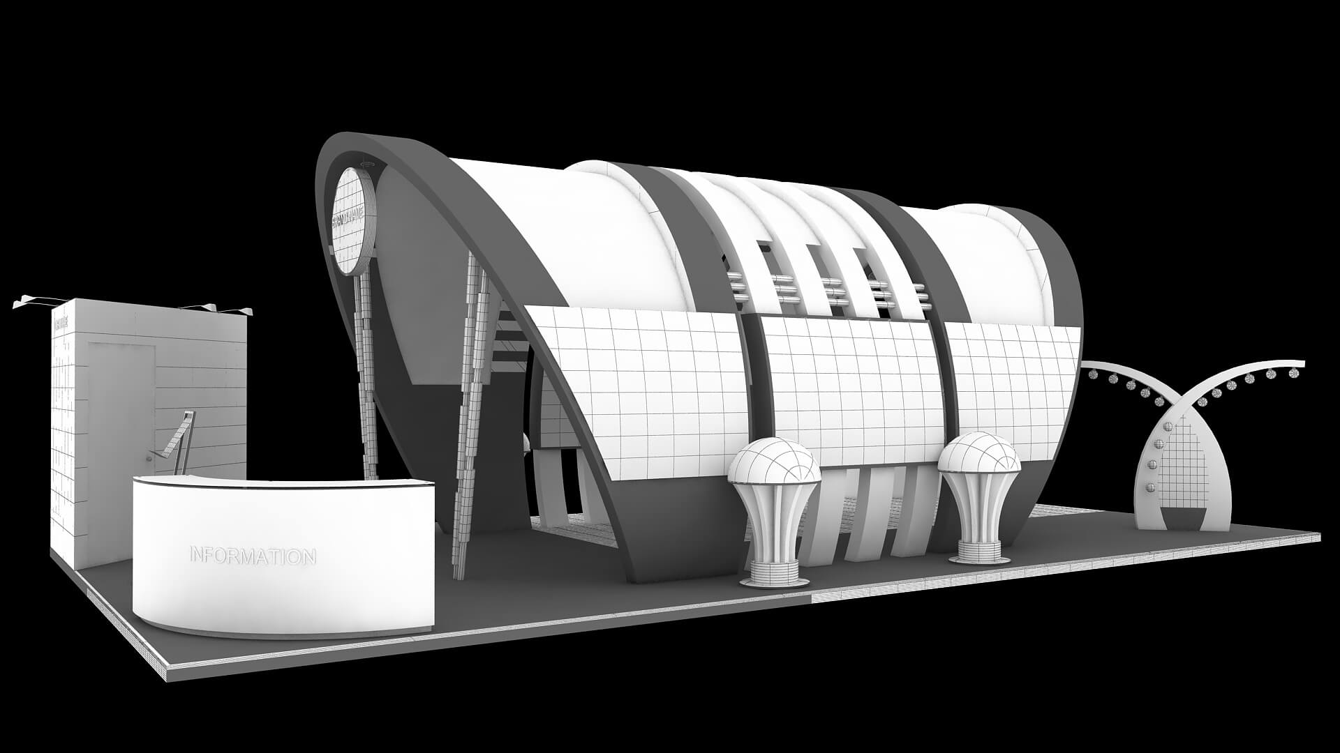 3D Exhibition Booth Model by unrealdeveloper