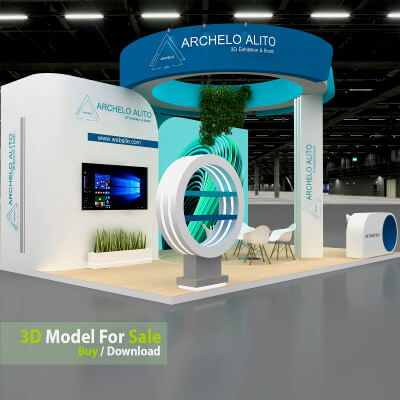Booth 3D Model by unrealdeveloper