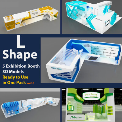 Collection30-L Shape 3D Model by unrealdeveloper