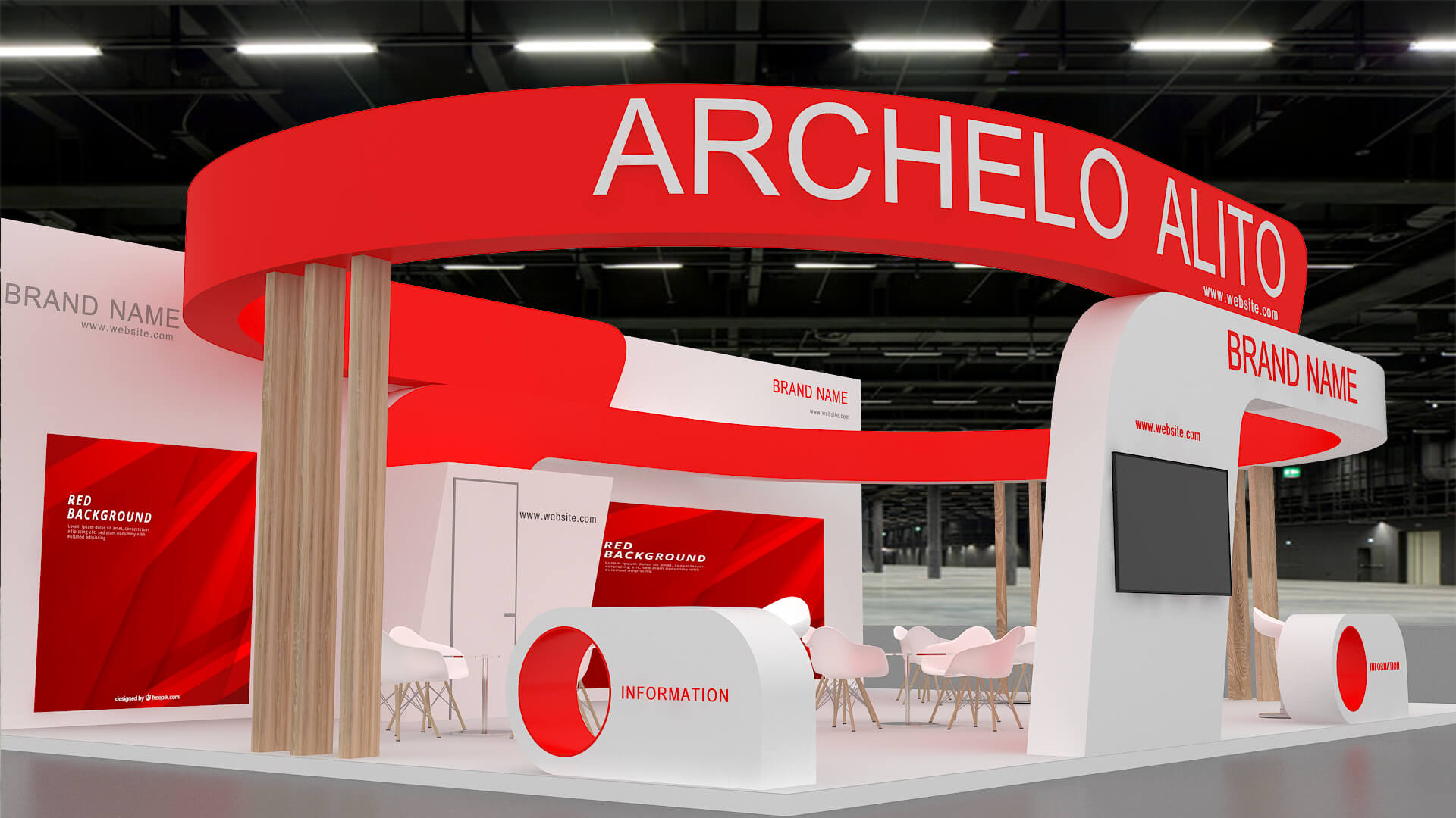 Exhibition Booth Stand 3D Model Trade Show 3d Model by unrealdeveloper