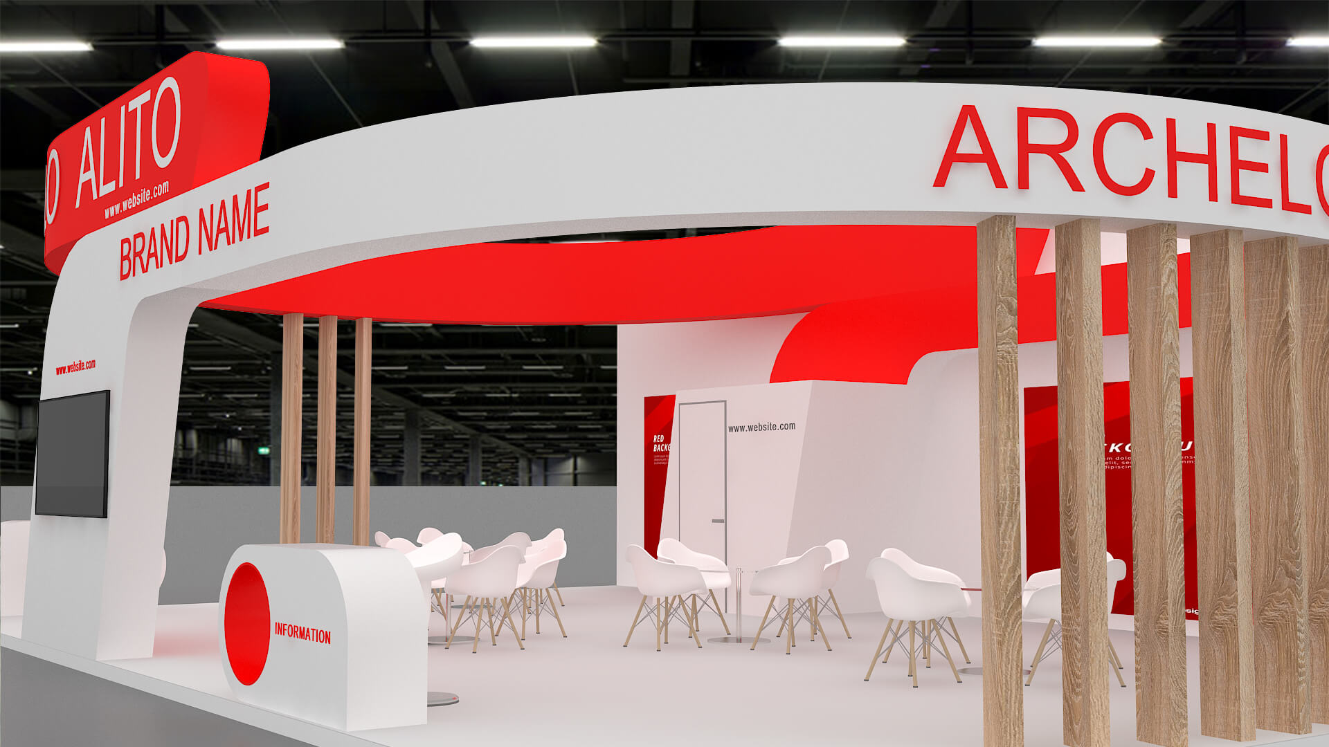 Exhibition Booth Stand 3D Model Trade Show 3d Model by unrealdeveloper