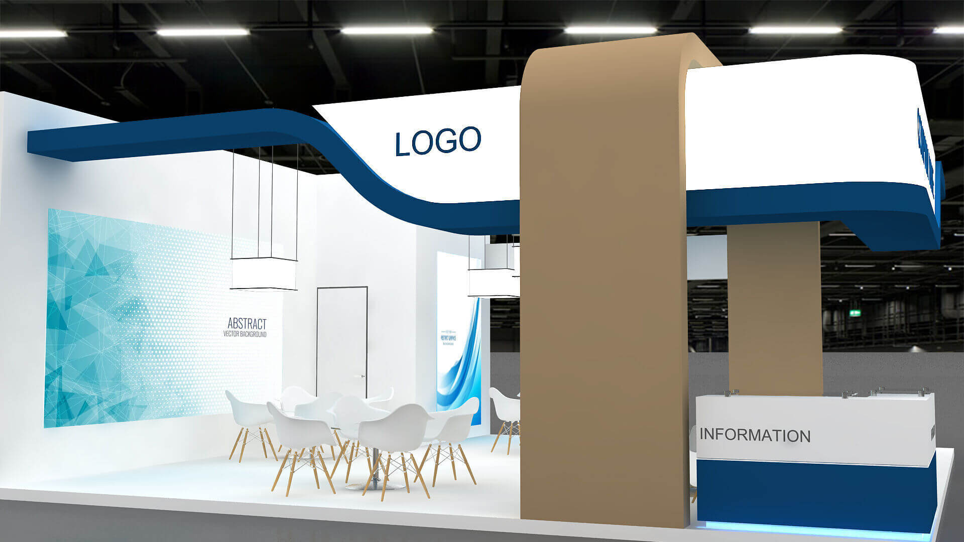 Exhibition Booth Stand 3D Model Trade Show 3D Model by unrealdeveloper