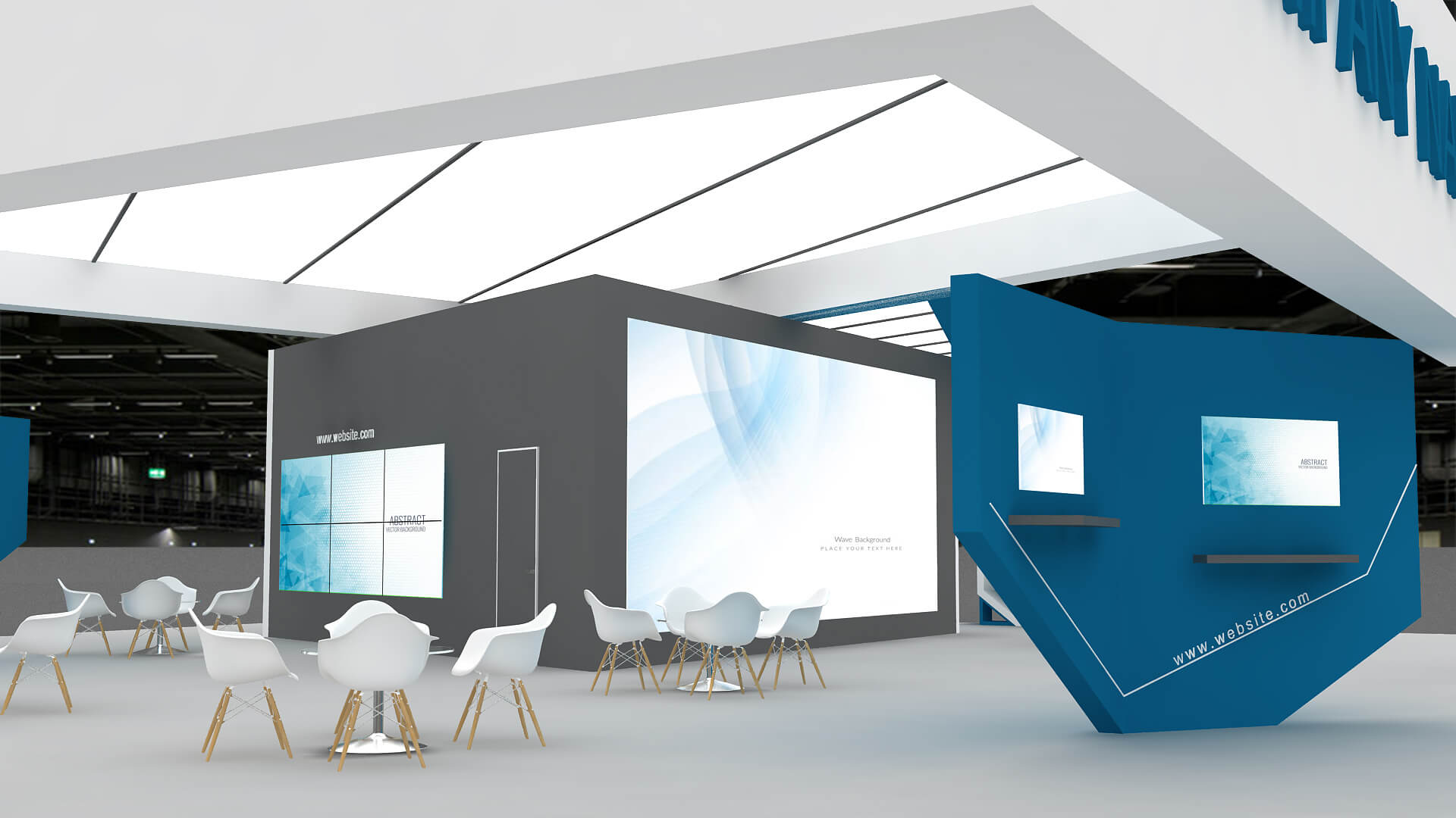 Exhibition Booth Stand 3D Model Trade Show 3D Model by unrealdeveloper