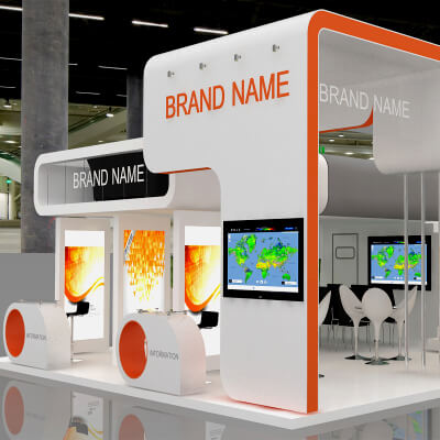 Exhibition Booth Stand 3D Model Trade Show 3D Model by unrealdeveloper