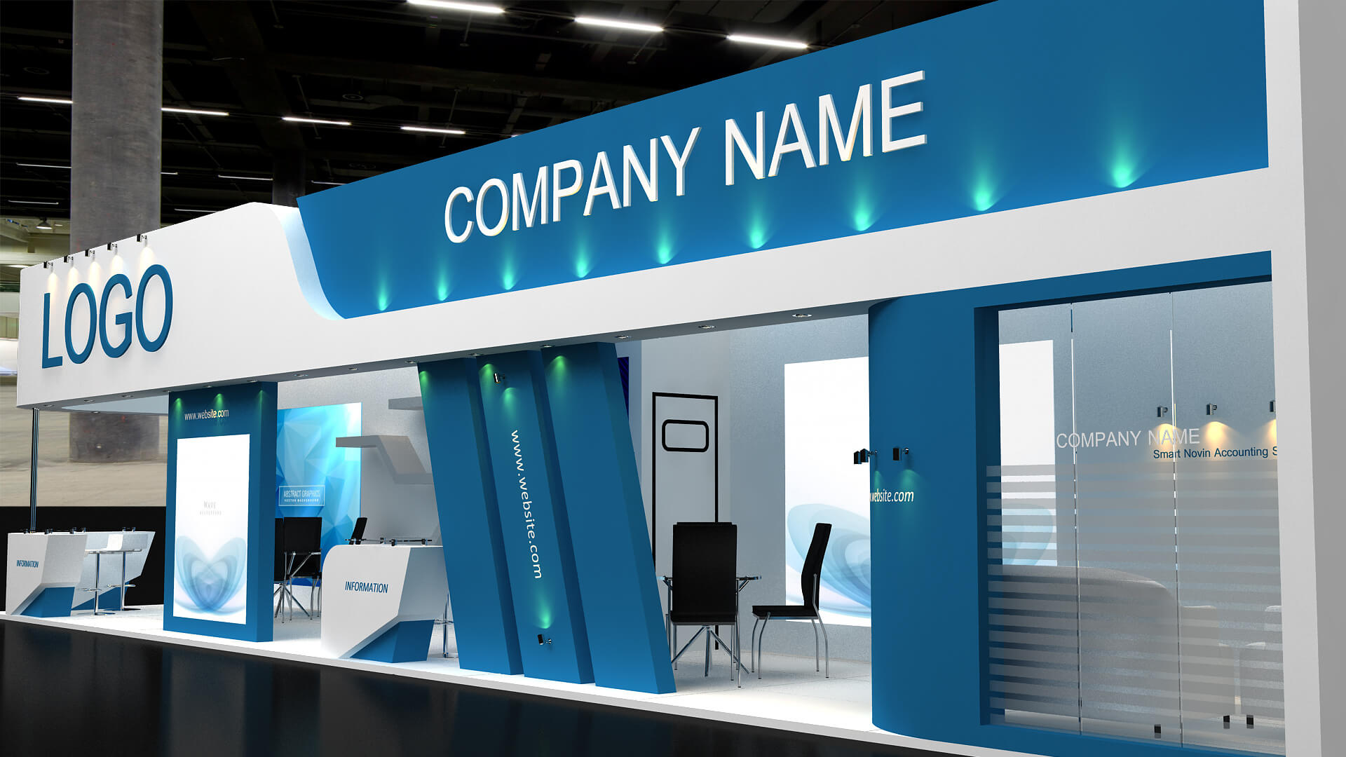 Exhibition Booth Stand 3D Model Trade Show 3D Model by unrealdeveloper