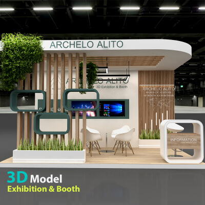 Minimal Stand Booth - 3D Model by unrealdeveloper