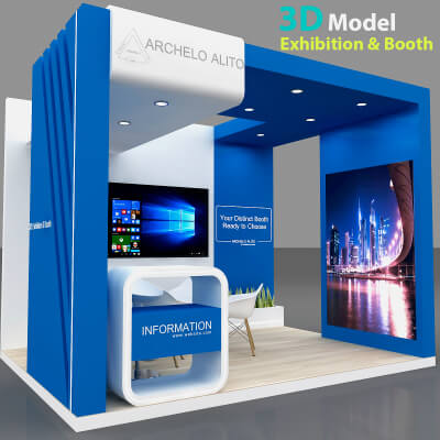 Small Stall Booth - 3D Model by unrealdeveloper