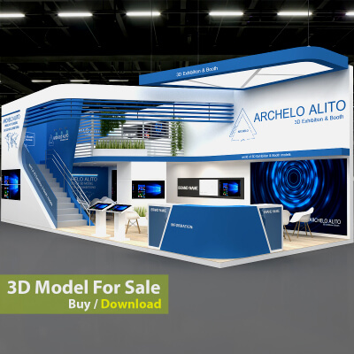 Stall Stand Booth - 3D Model by unrealdeveloper