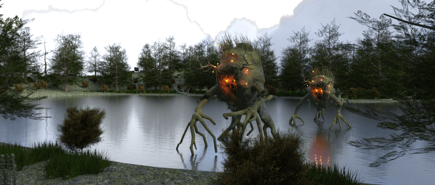 Sticks and stones 3D Render, Digital Art by uqotus