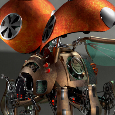 Beetles Bug Robot Model by URACAD