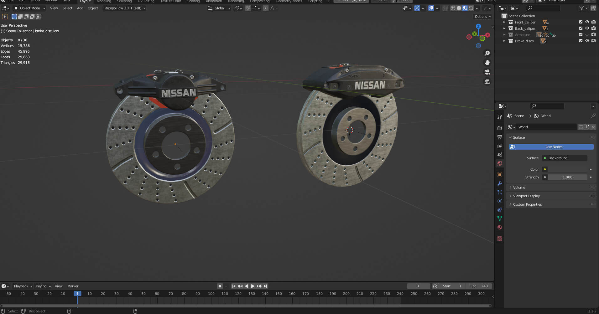 Nissan ER34 Brakes - 3D Model by Uragan27