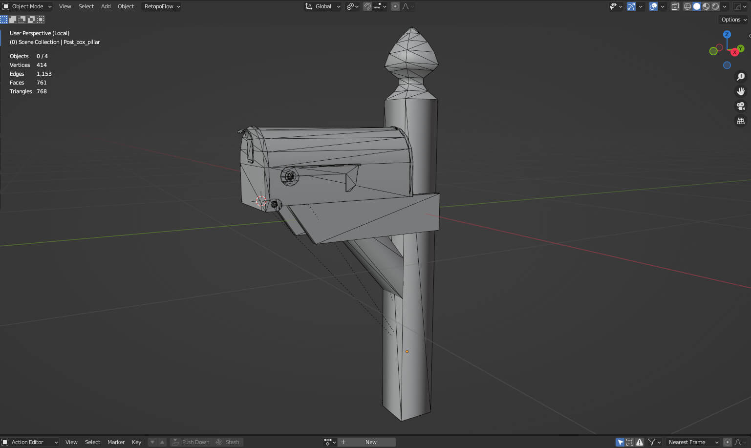 Post Box - 3D Model by Uragan27