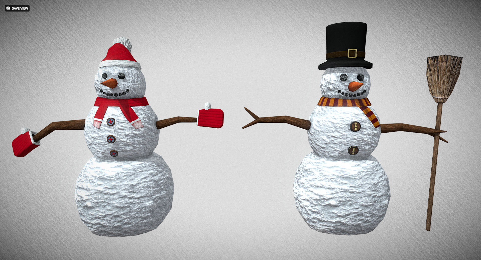 Snowmen - 3D Model by Uragan27