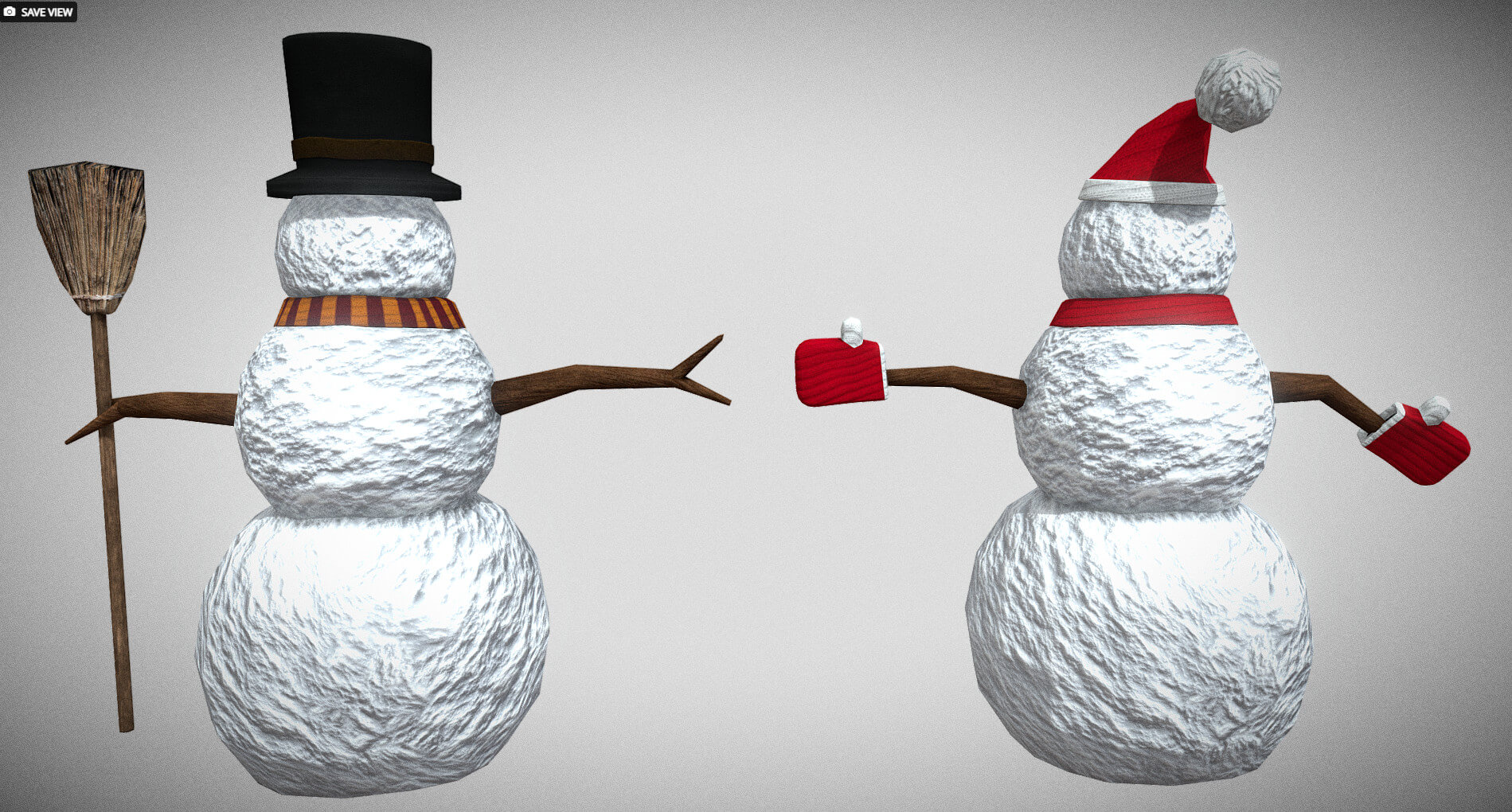 Snowmen - 3D Model by Uragan27