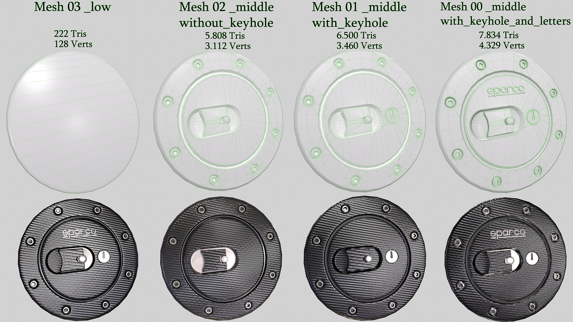 Sport Fuel Caps - 3D Model by Uragan27