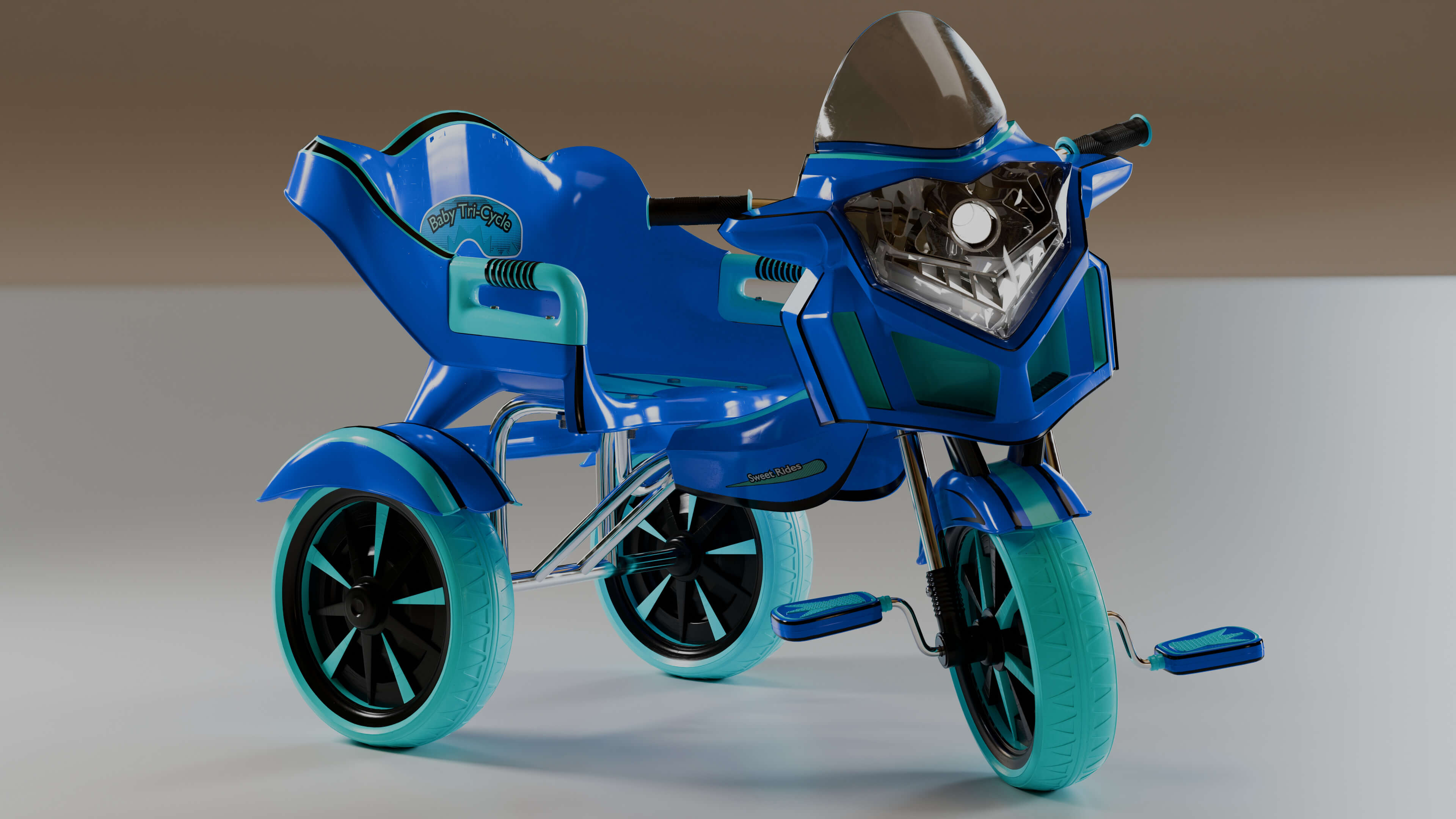 Baby Tri-Cycle 3D Model by Usama_Mughal