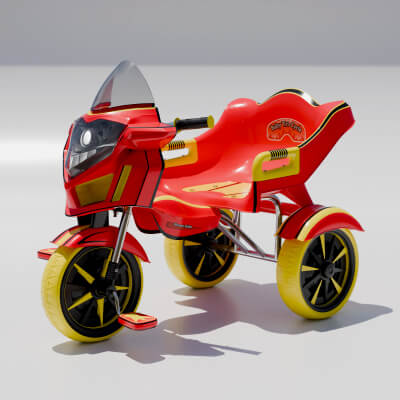 Baby Tri-Cycle 3D Model by Usama_Mughal