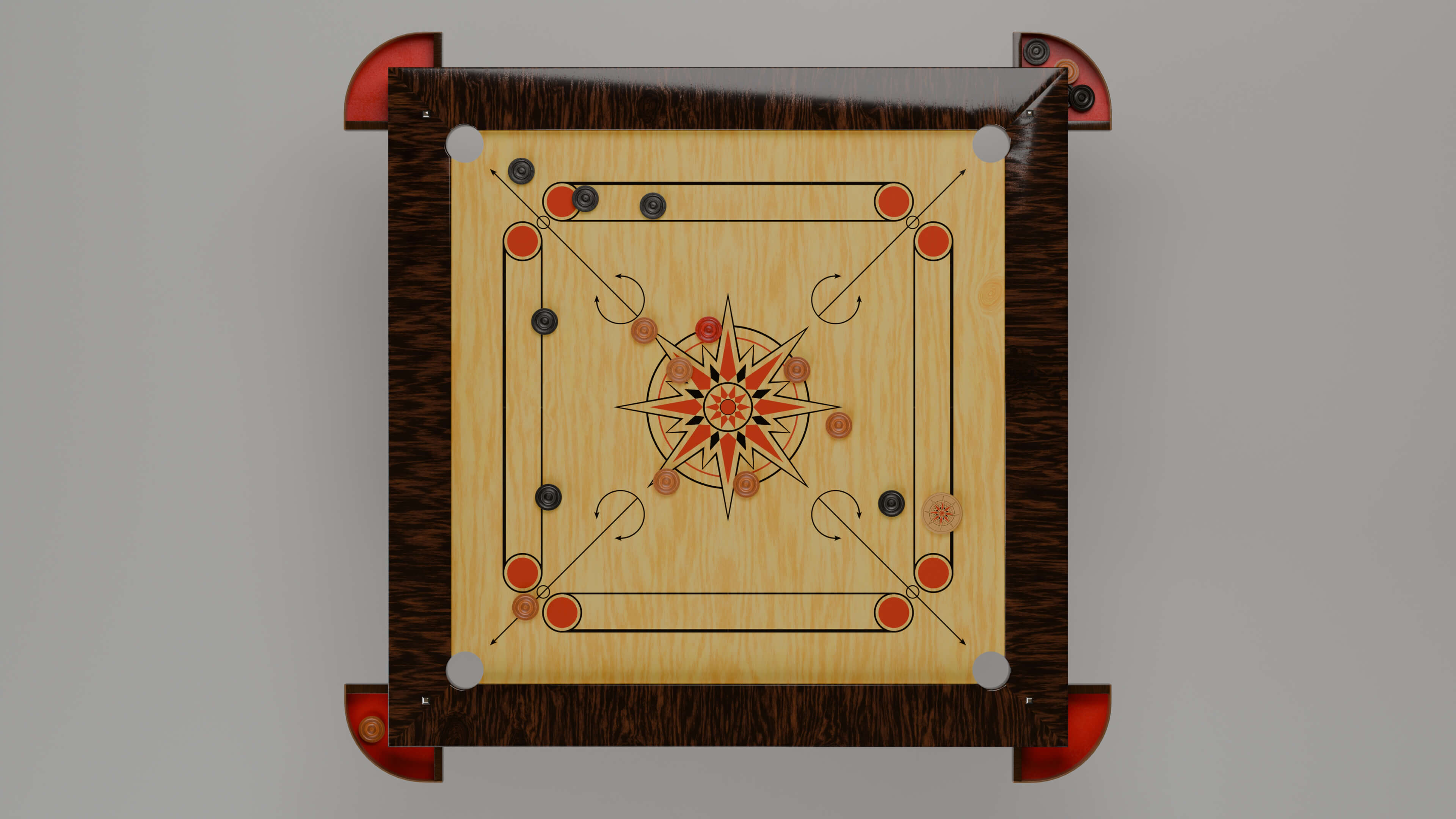 Carrom Board - 3D Model by Usama_Mughal