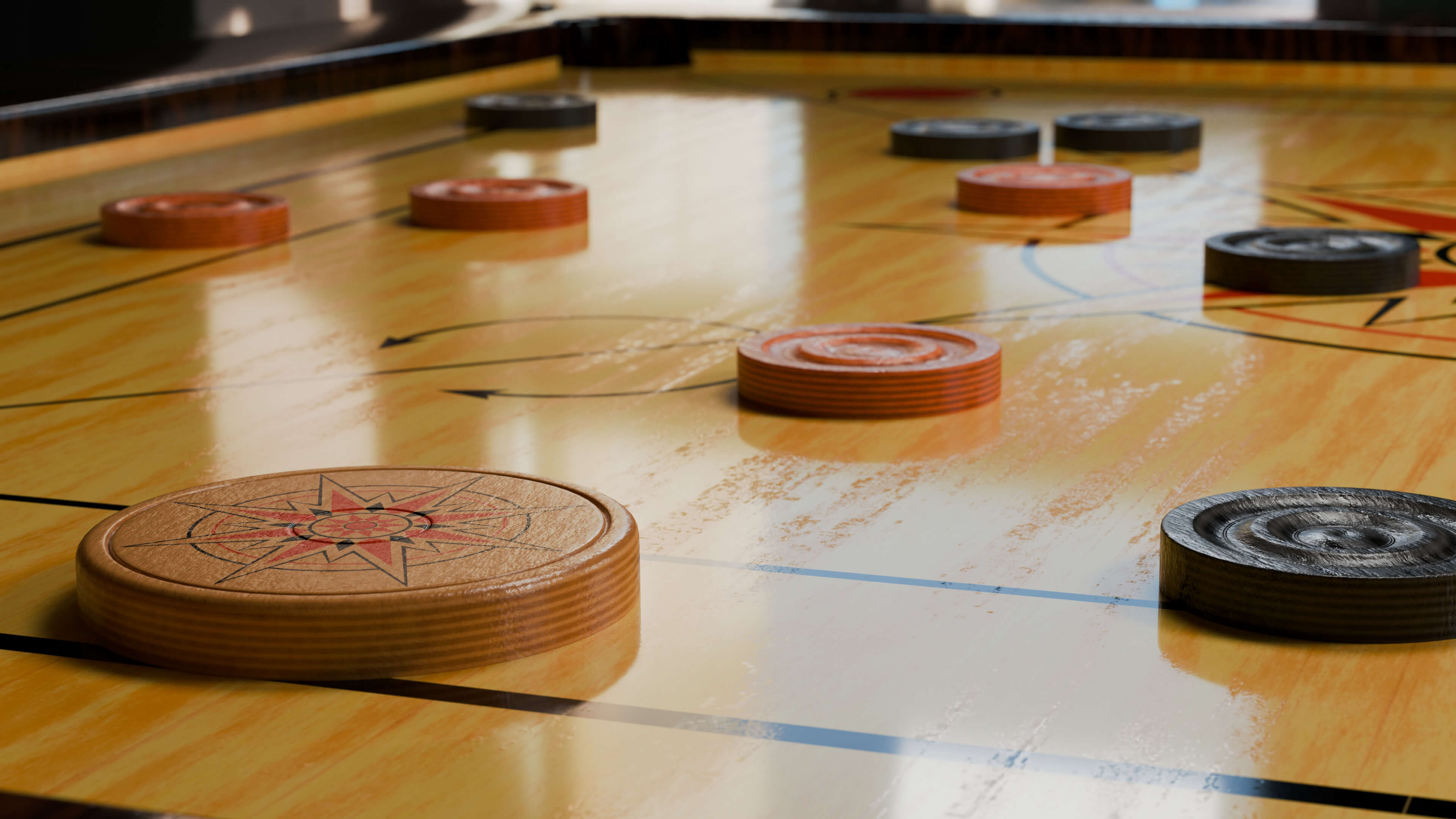 Carrom Board - 3D Model by Usama_Mughal