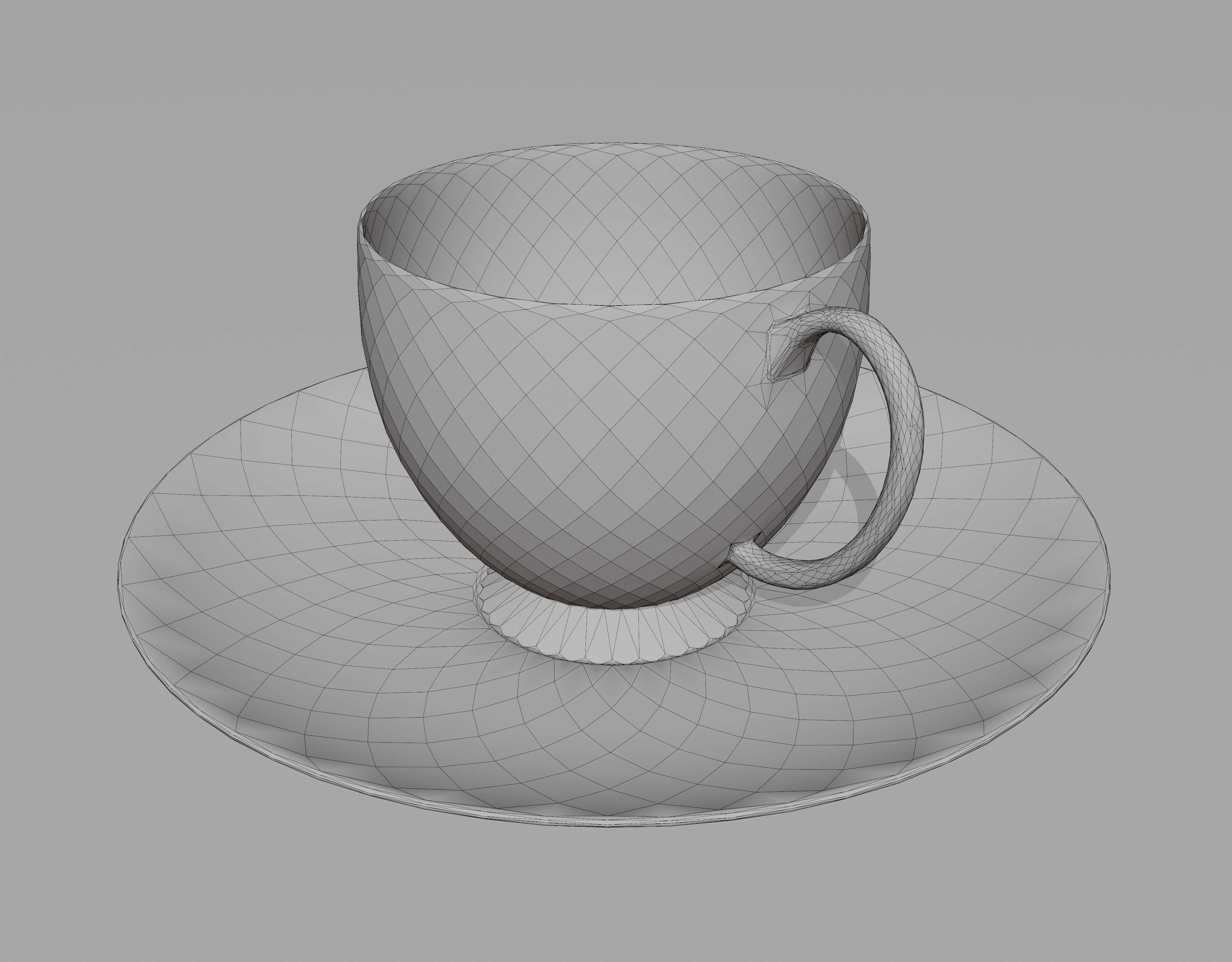 Cups of Tea With Plates - 3D Model by Usama_Mughal
