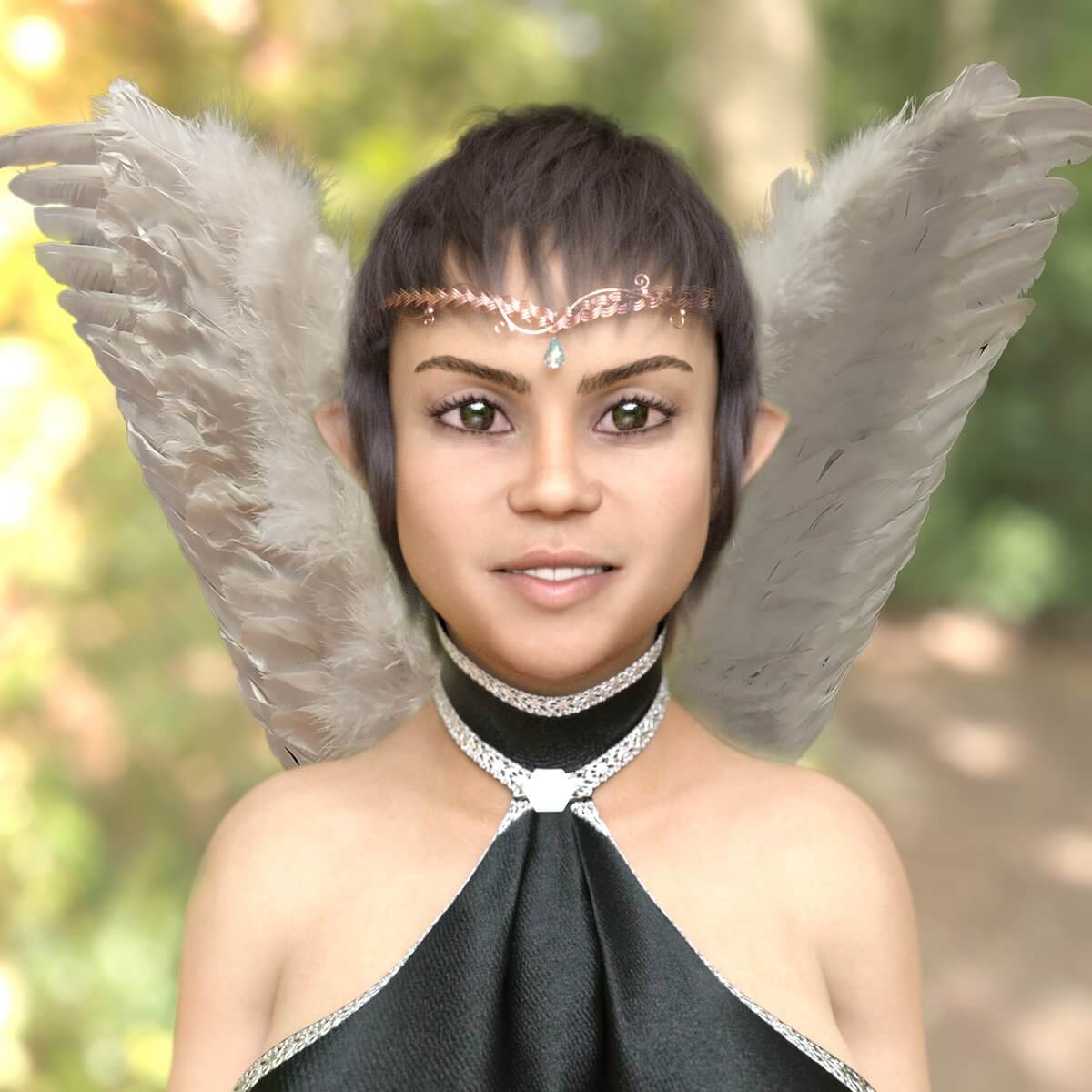 Portrait of an elf 3D Render, Digital Art by USB