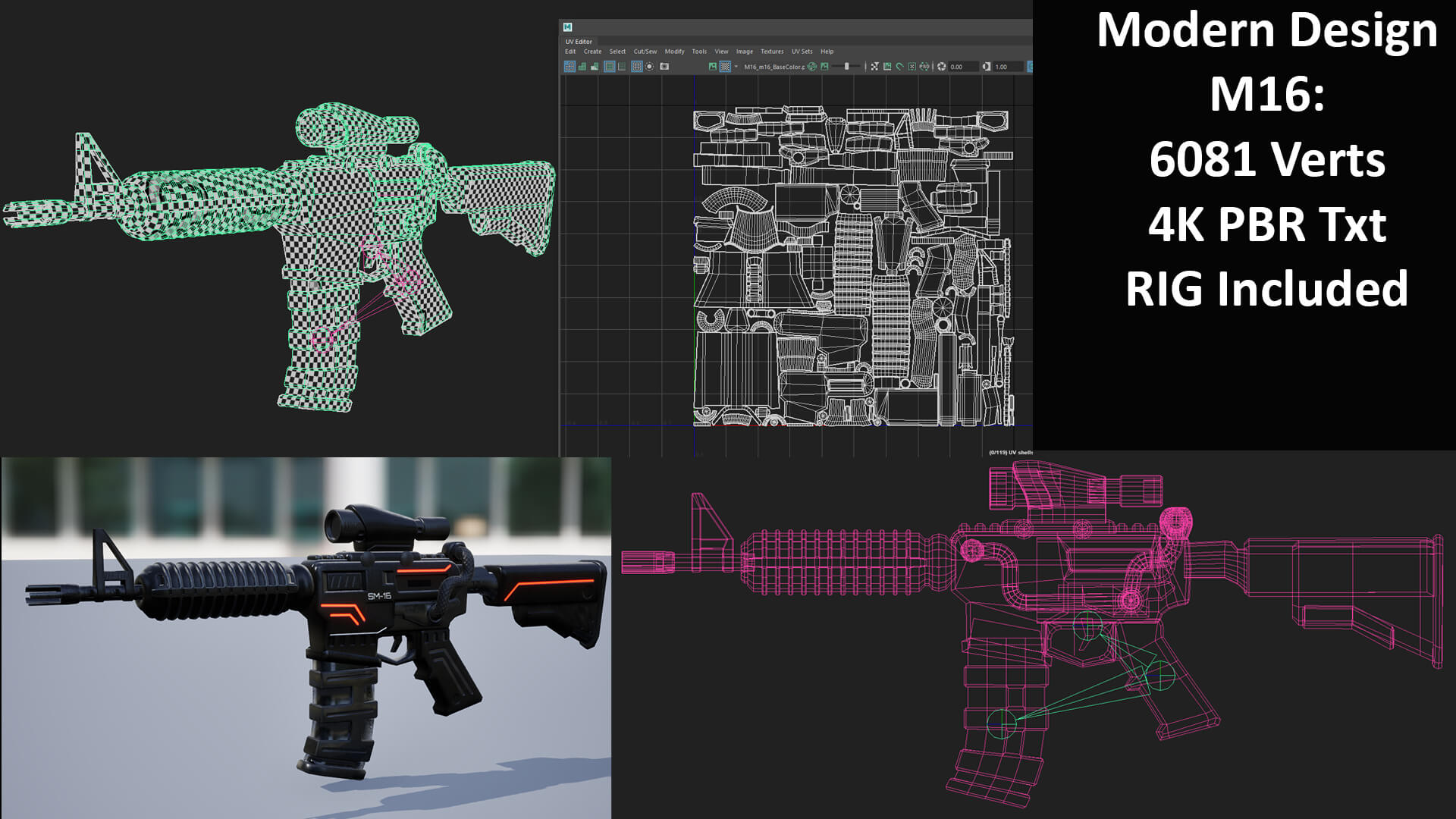 Firearms Package With a Modern Design - 3D Model by V-Enterprises
