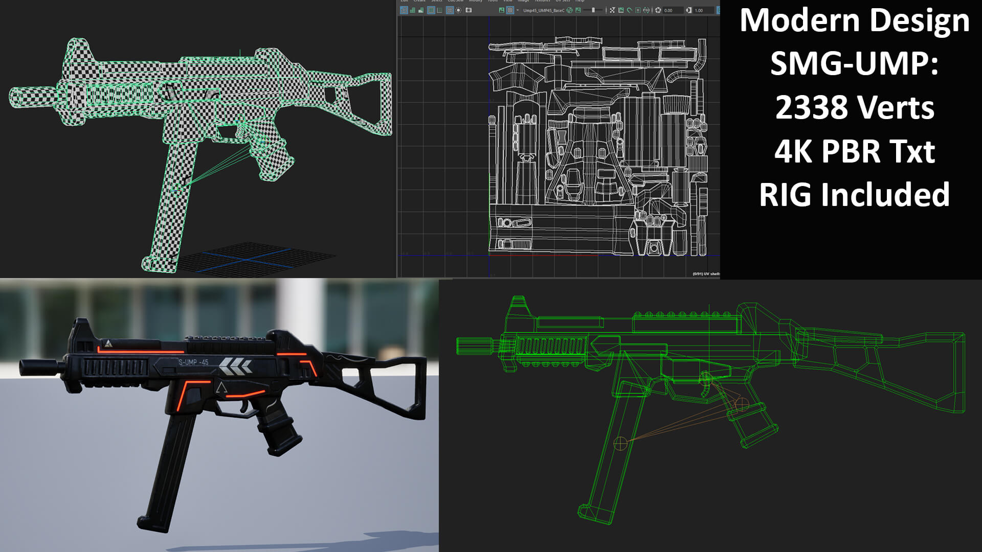 Firearms Package With a Modern Design - 3D Model by V-Enterprises