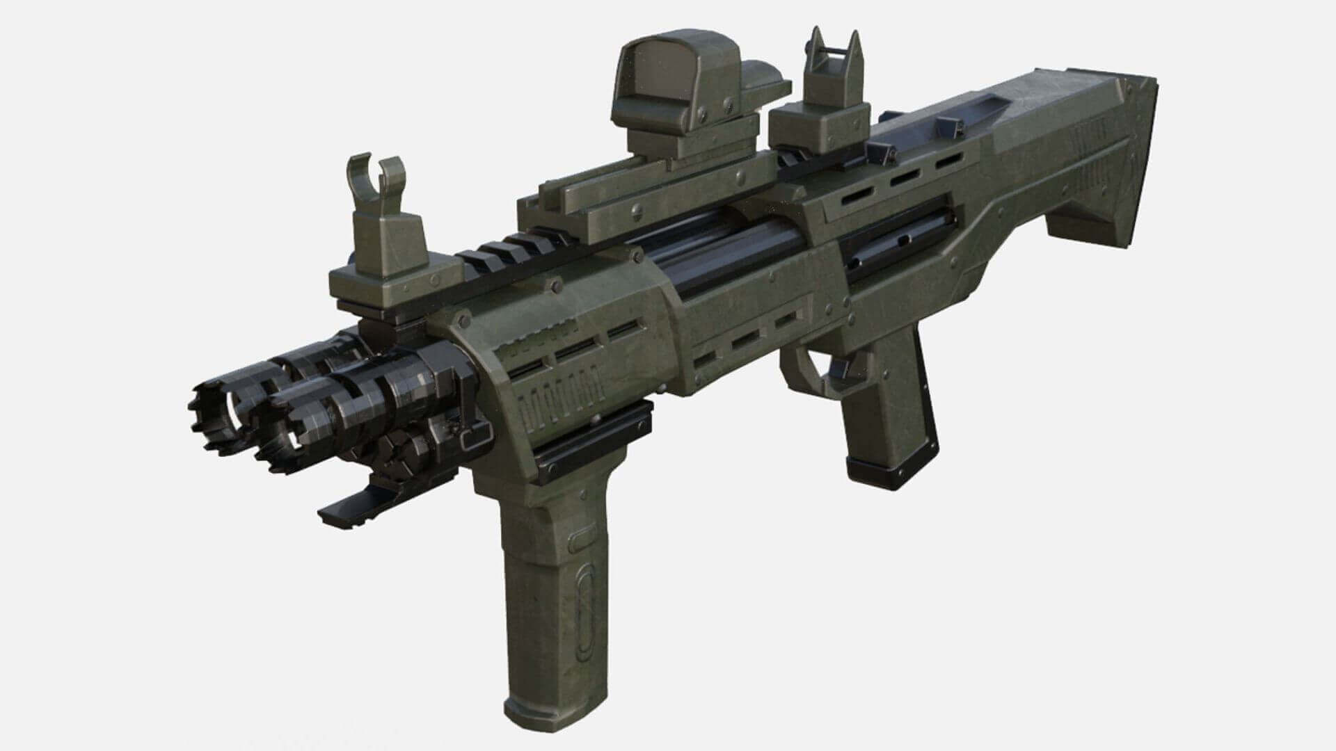 DP-12 Double Barrel Pump Shotgun 3D Model by V1ndeR