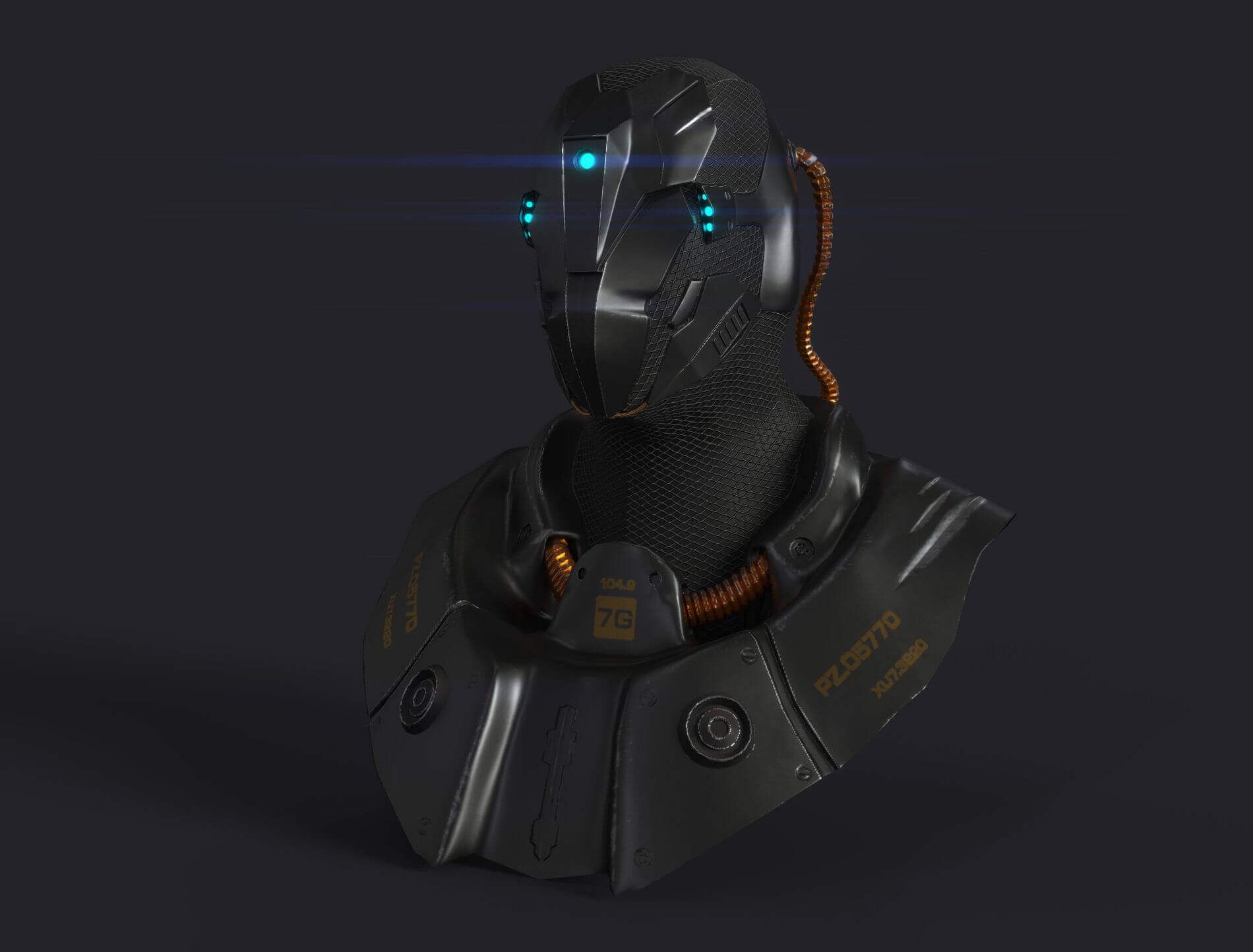 Sci-Fi Helmet 3D Model by V1ndeR