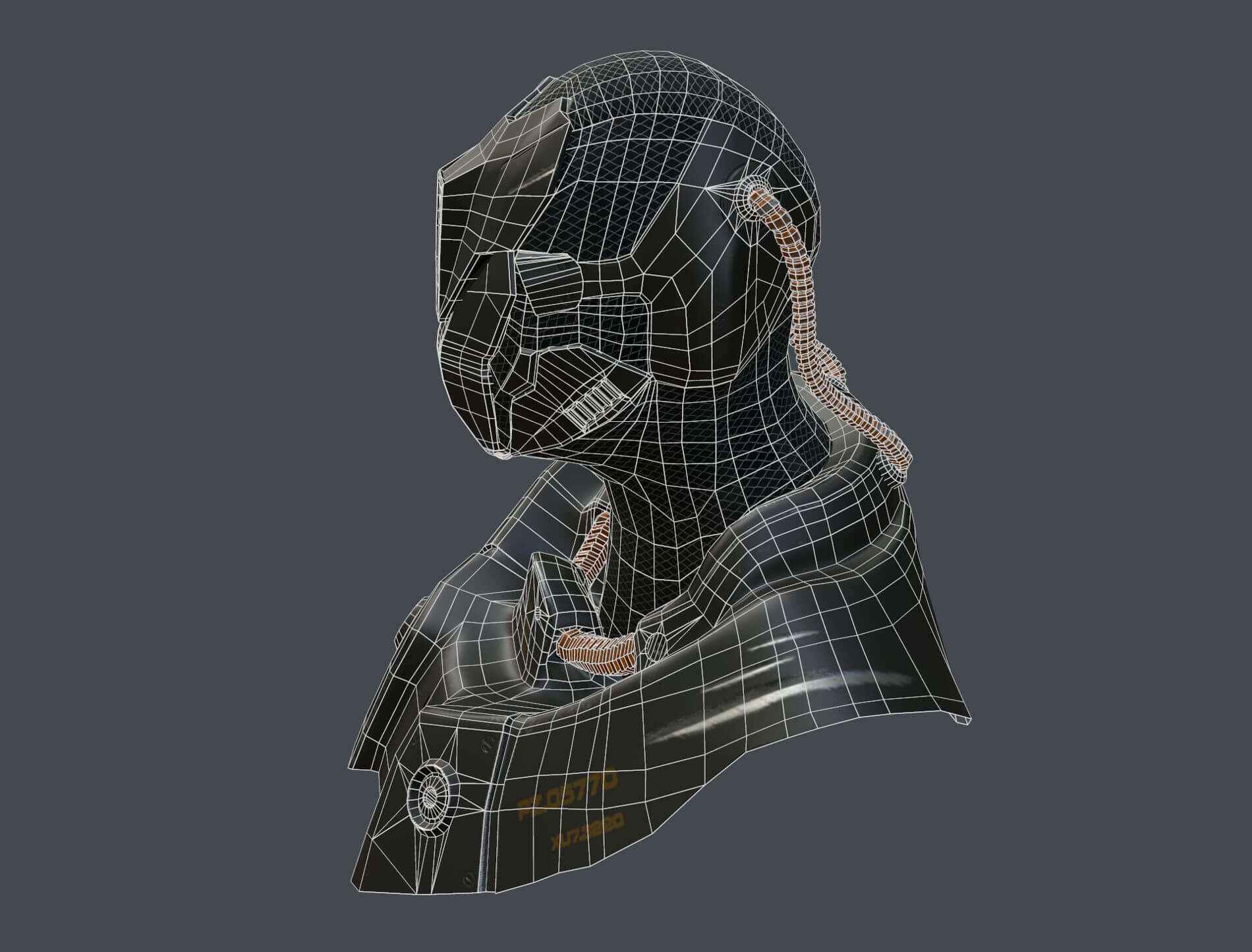 Sci-Fi Helmet 3D Model by V1ndeR