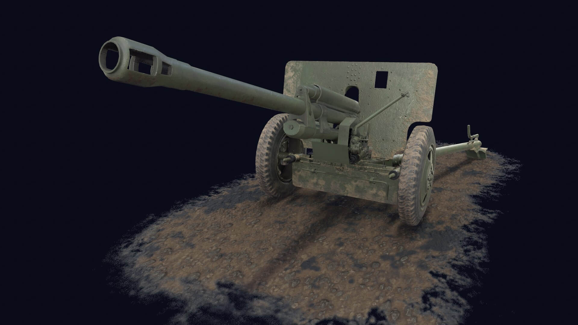 ZIS-3 76mm Divisional Gun 3D Model by V1ndeR