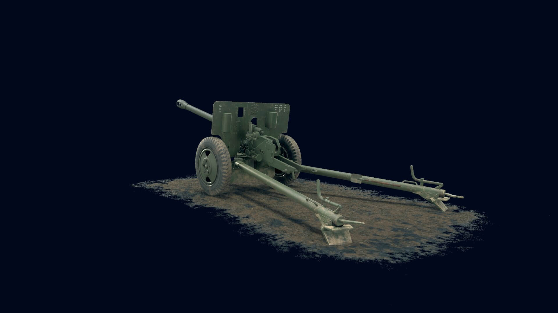ZIS-3 76mm Divisional Gun 3D Model by V1ndeR