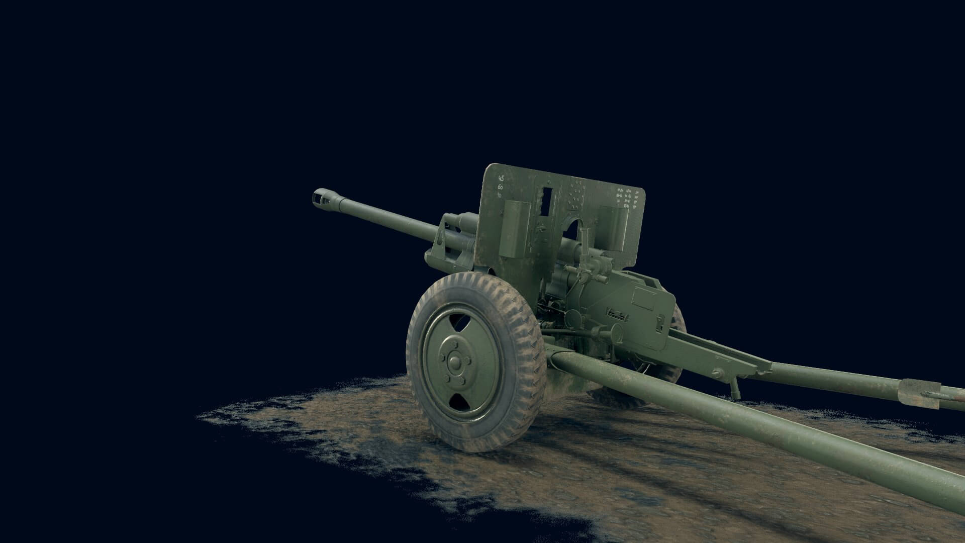 ZIS-3 76mm Divisional Gun 3D Model by V1ndeR