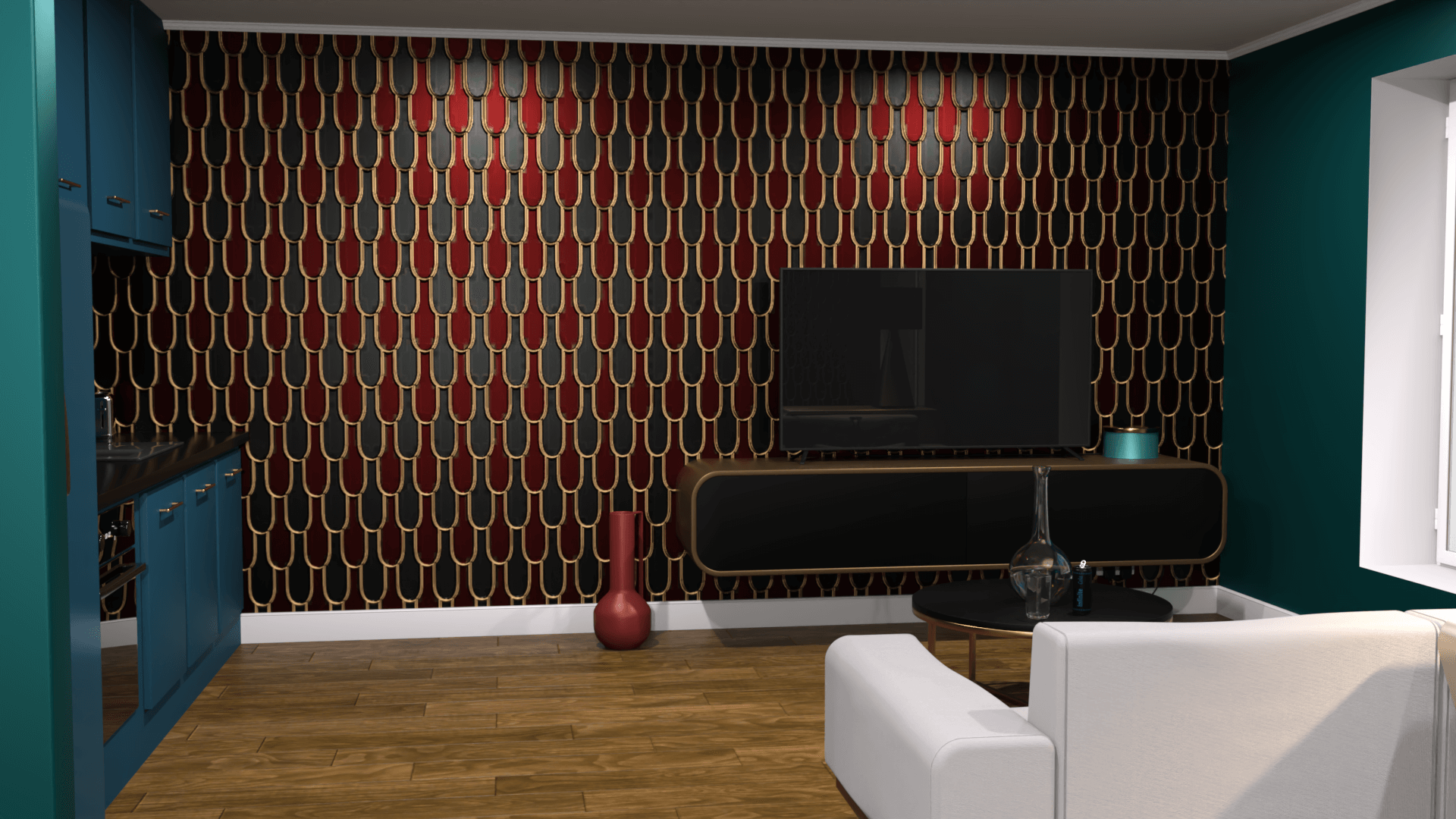 City Studio 3D Render, Digital Art by V8Infinite