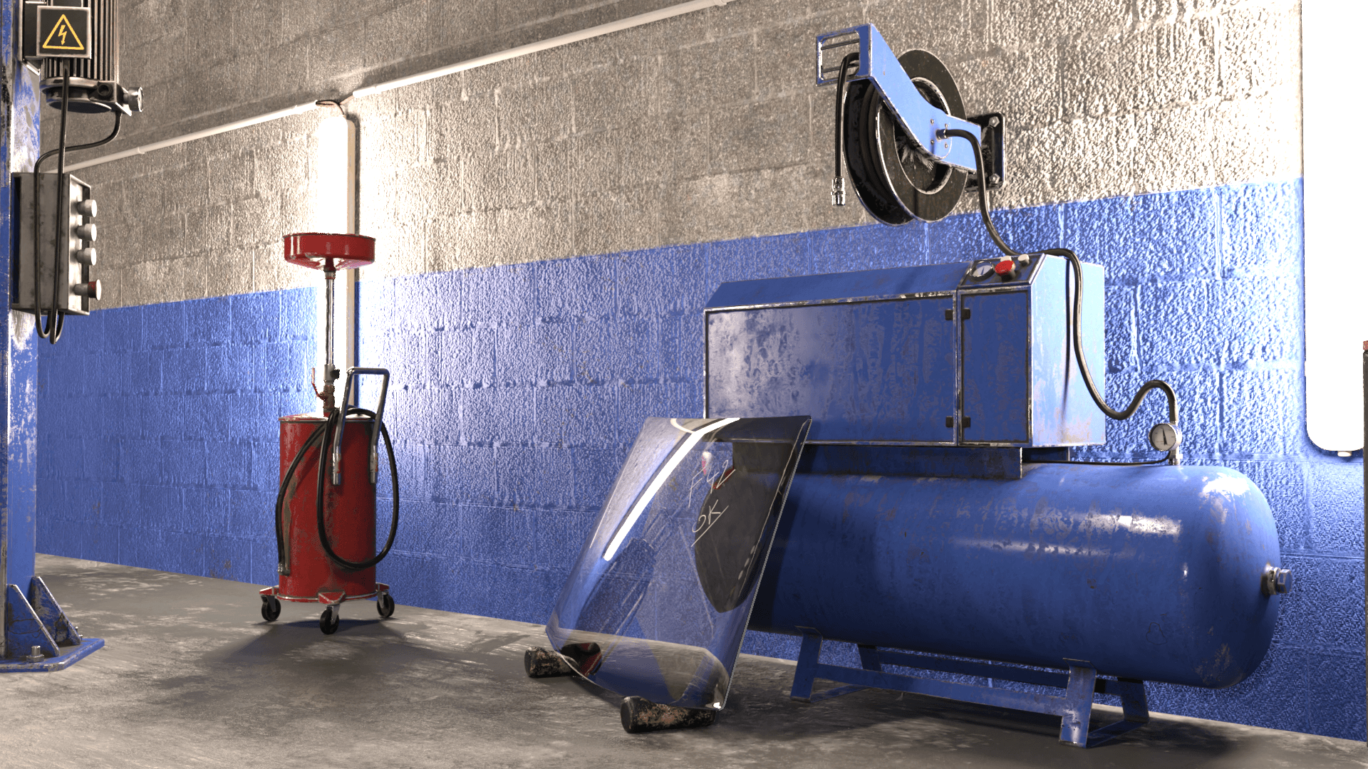 Infinite Garage 3D Render, Digital Art by V8Infinite