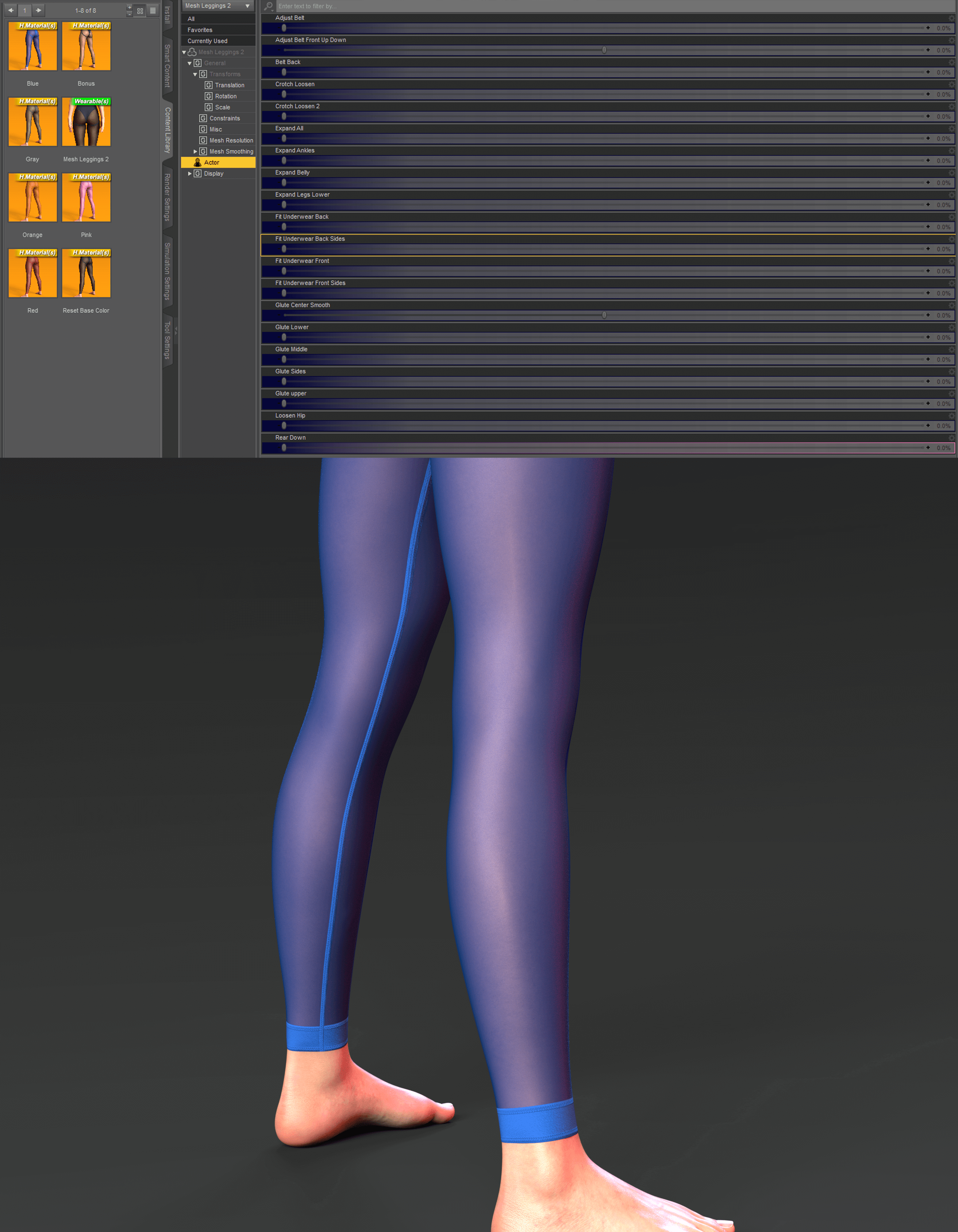 Mesh Leggings 2 for G8F and G8.1F 3D Render by V8Infinite