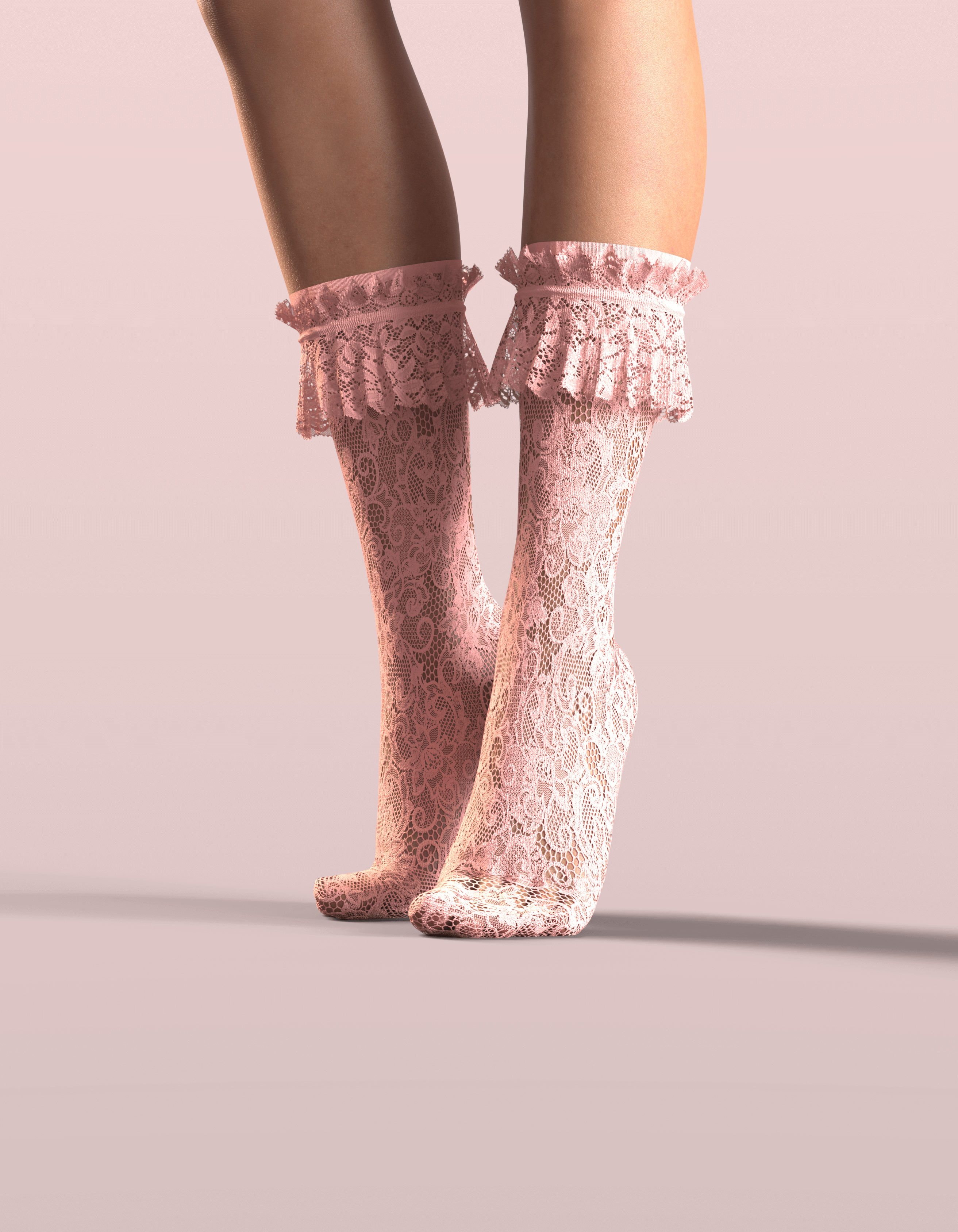 Ruffle Socks for G8F and G8.1F 3D Render by V8Infinite